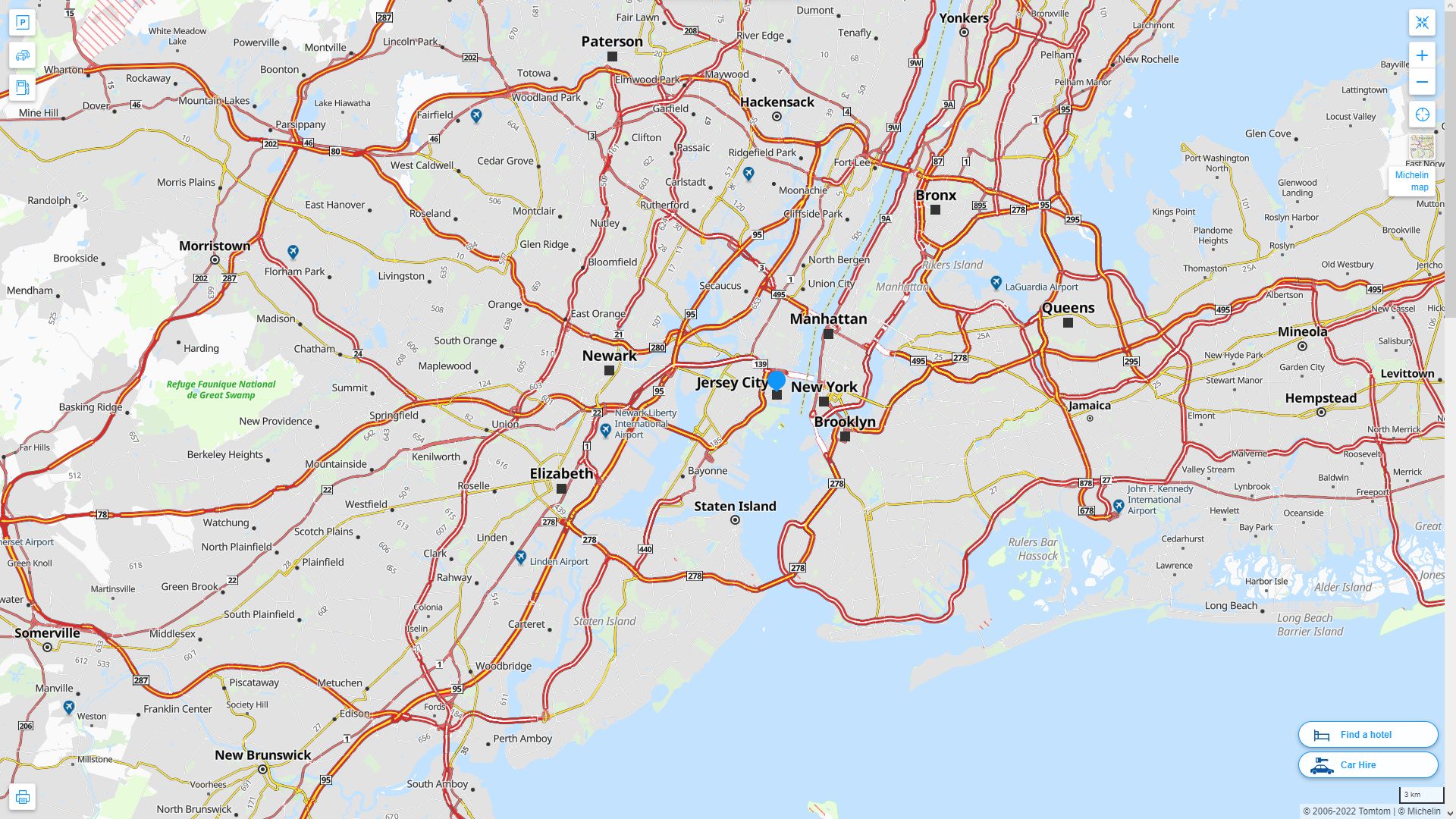 Jersey City New Jersey Map - United States