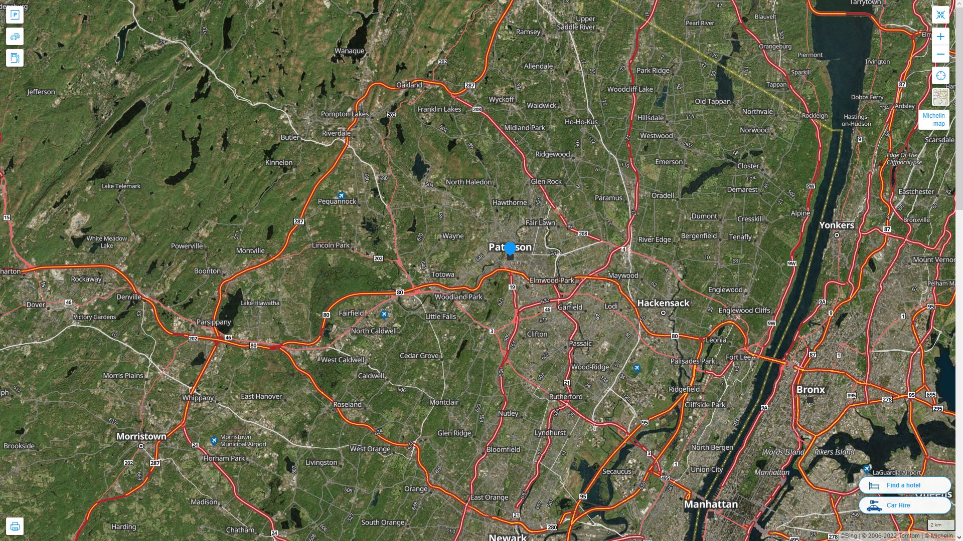 Paterson New Jersey Map - United States