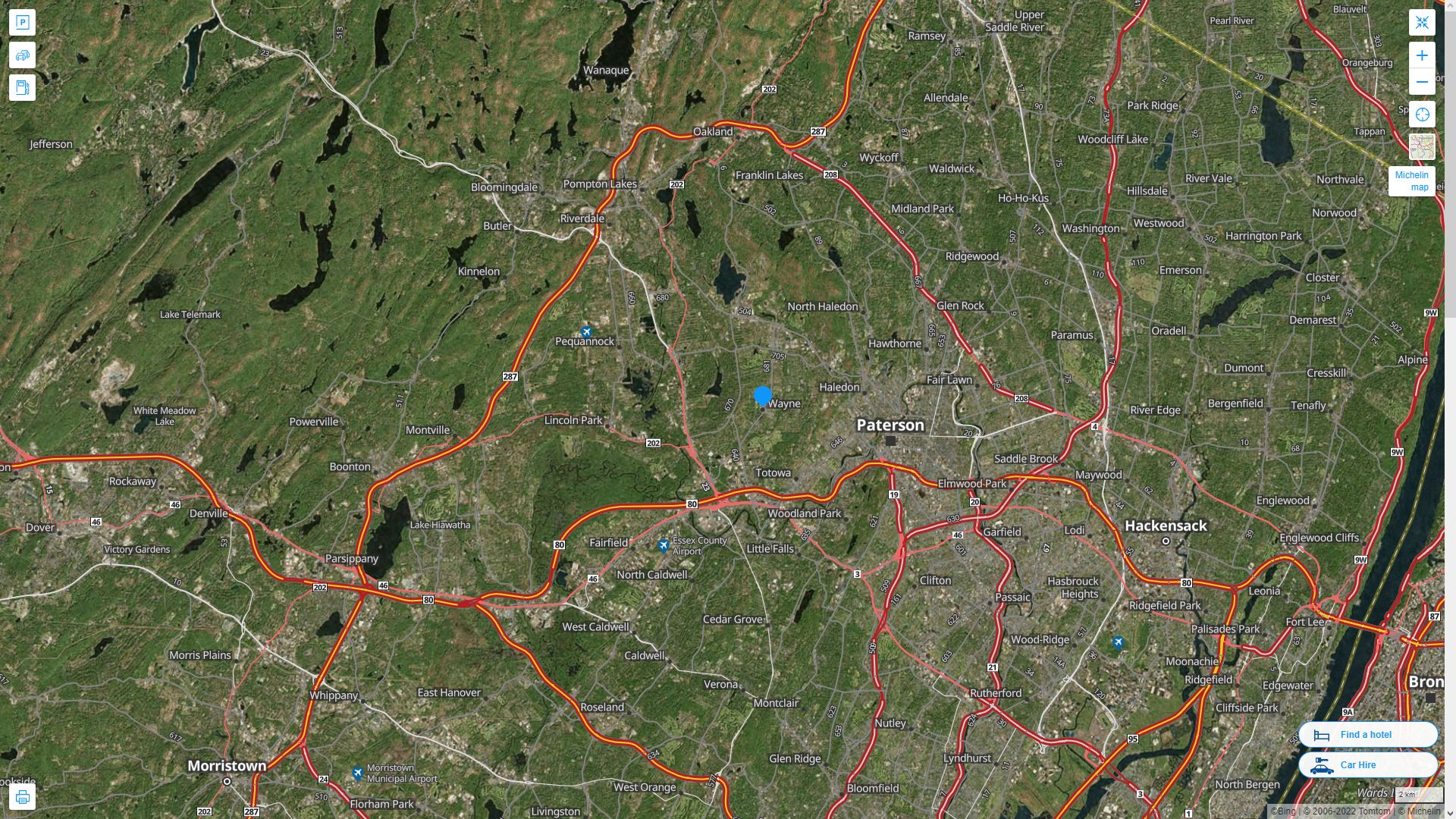 Wayne Township New Jersey Map and Wayne Township New Jersey Satellite Image