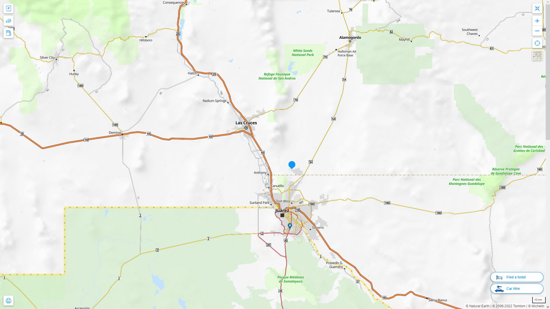 Chaparral New Mexico Map - United States