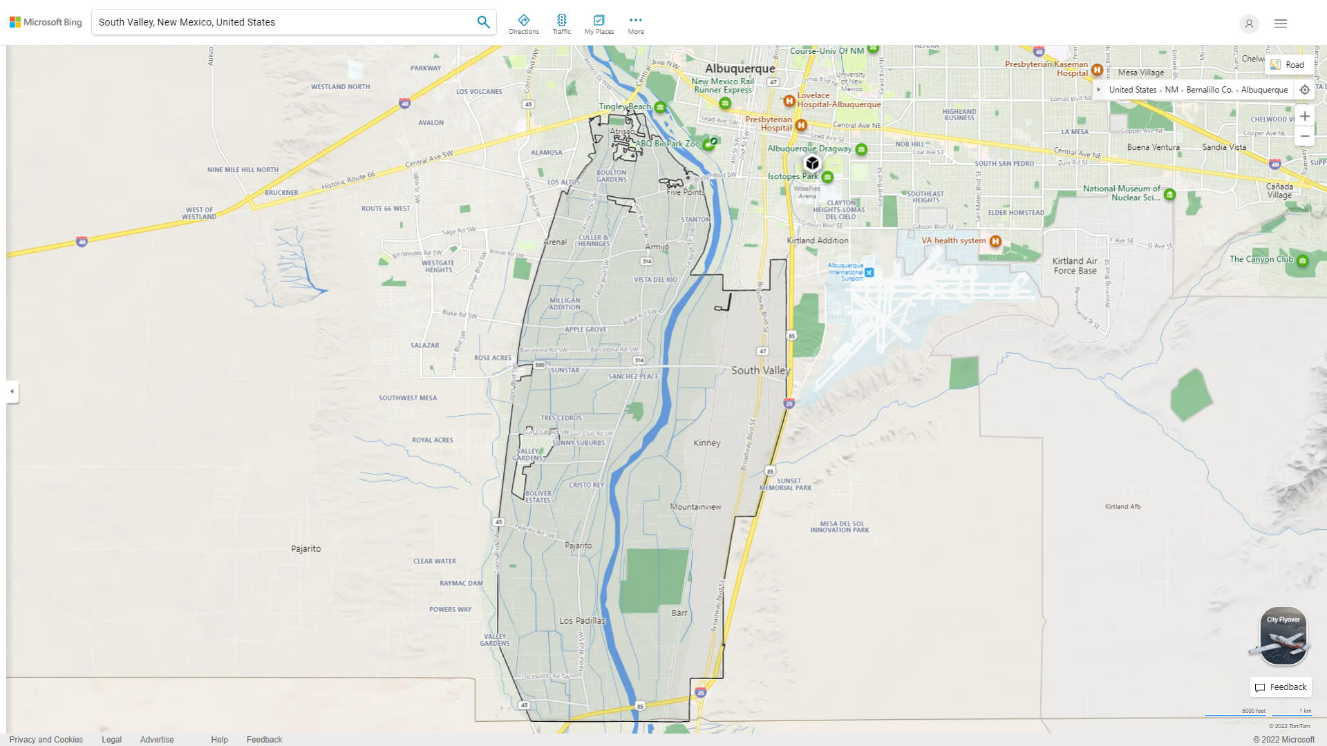 South Valley New Mexico Map - United States