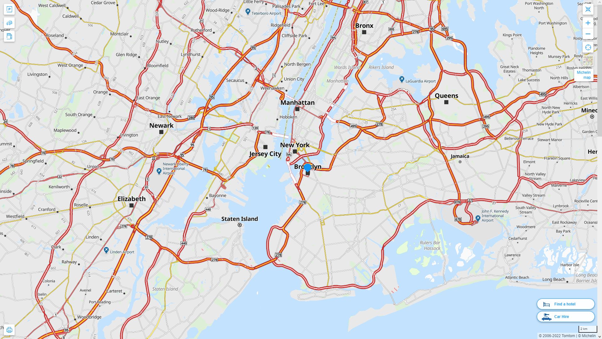 Brooklyn New York Map and Brooklyn New York Satellite Image