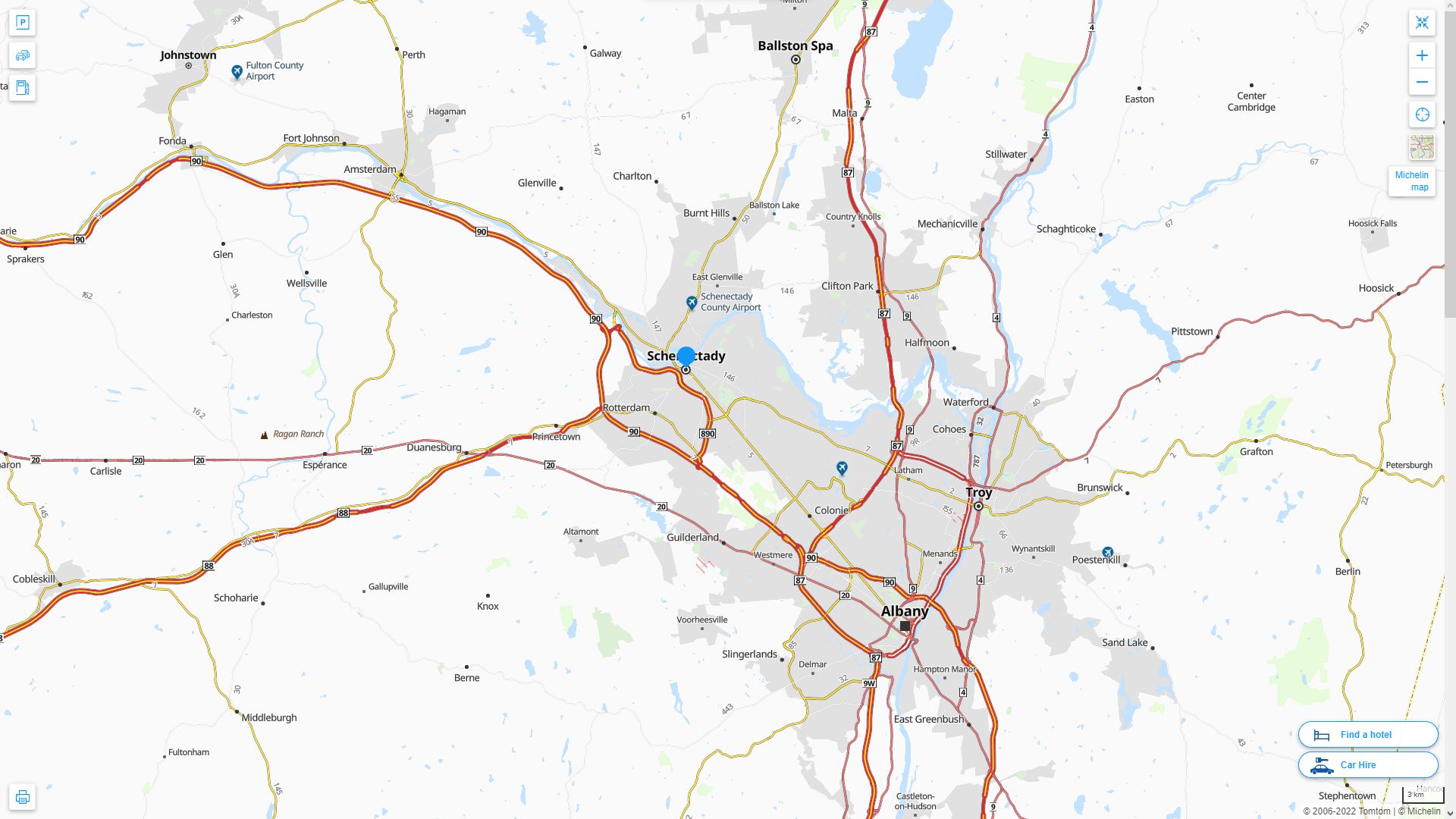 Schenectady New York Map - United States
