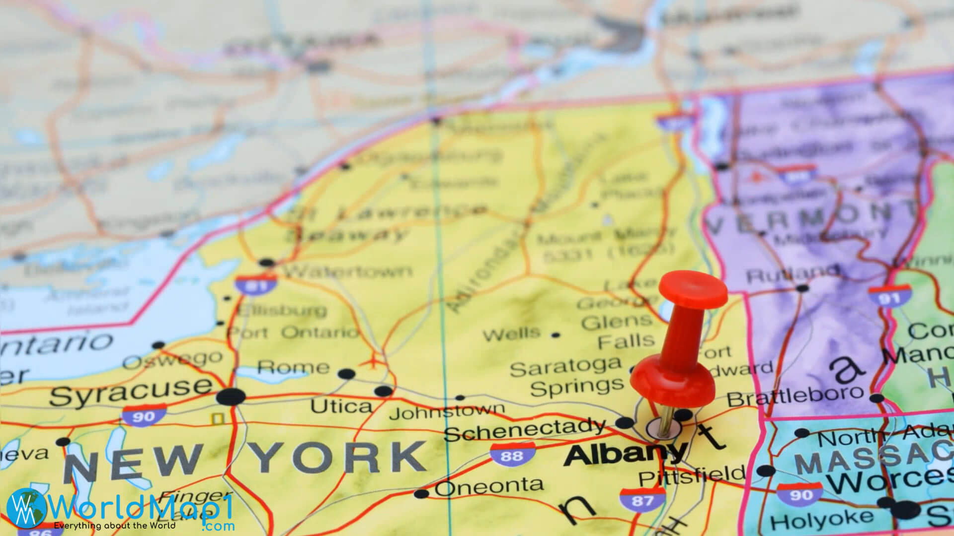 New York Free Printable Map