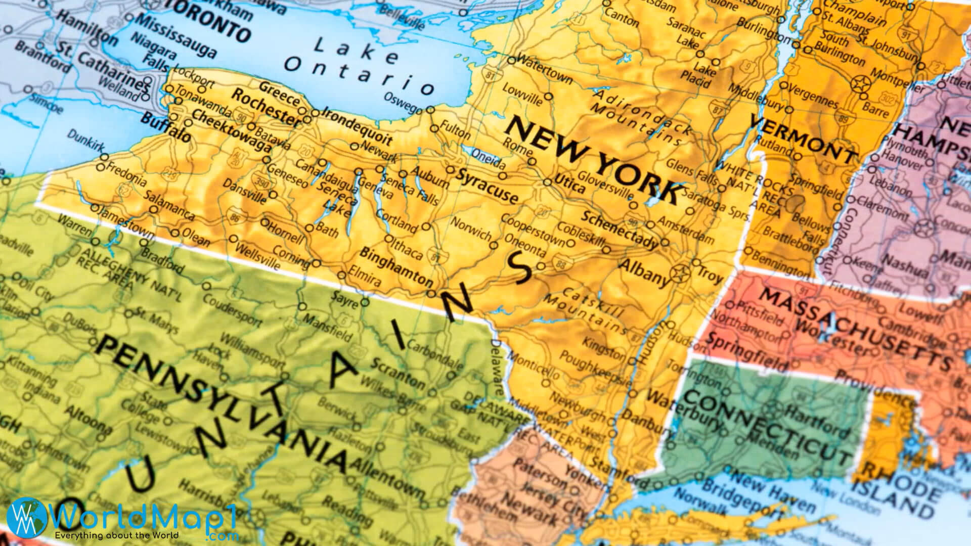 Where is Located New York in the US and Cities Map of New Yo