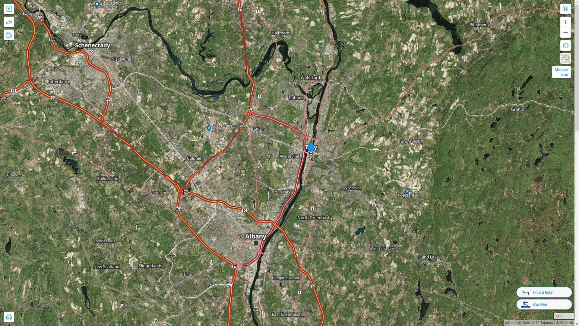 Troy, New York Map