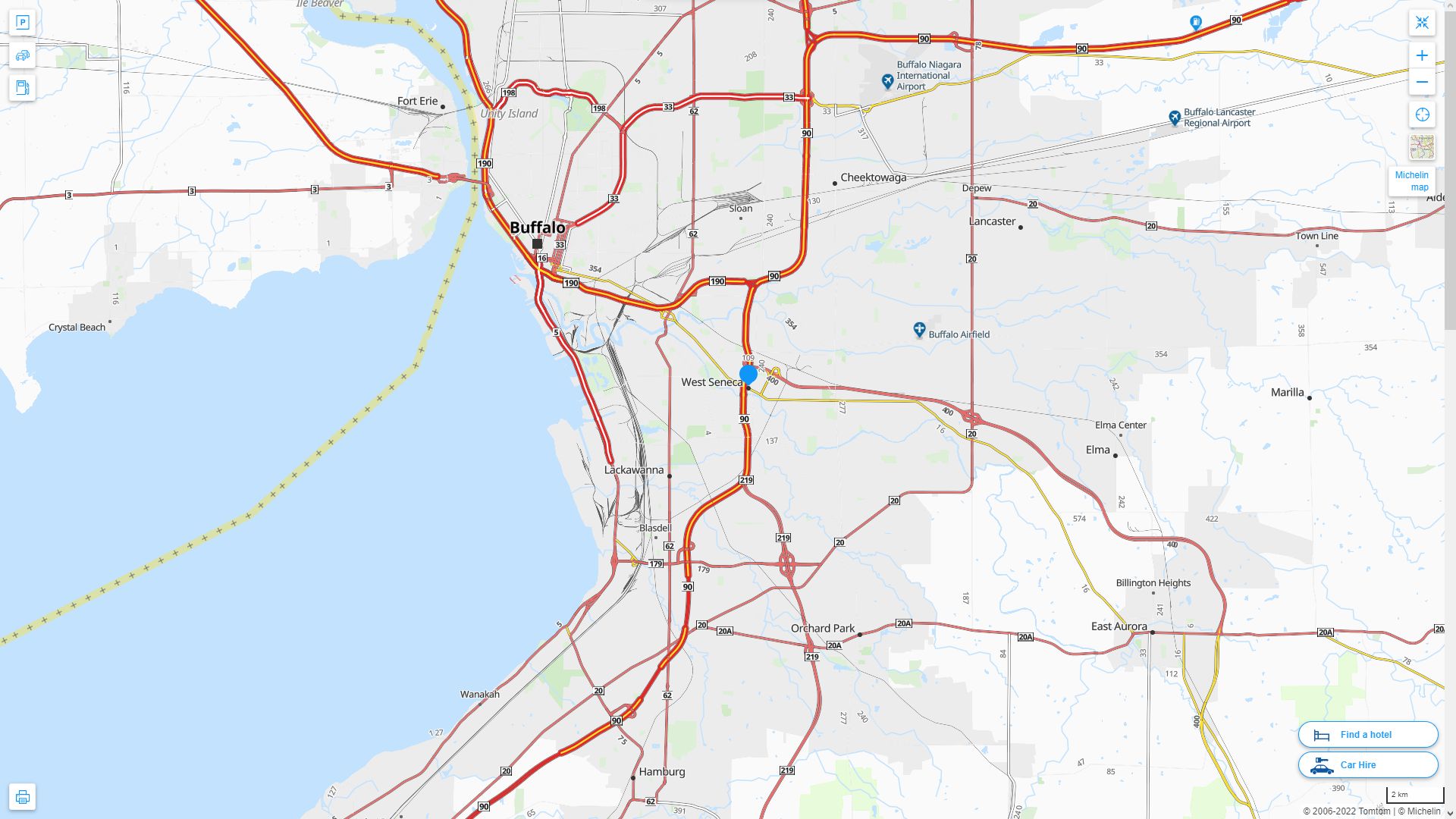 West Seneca New York Map - United States