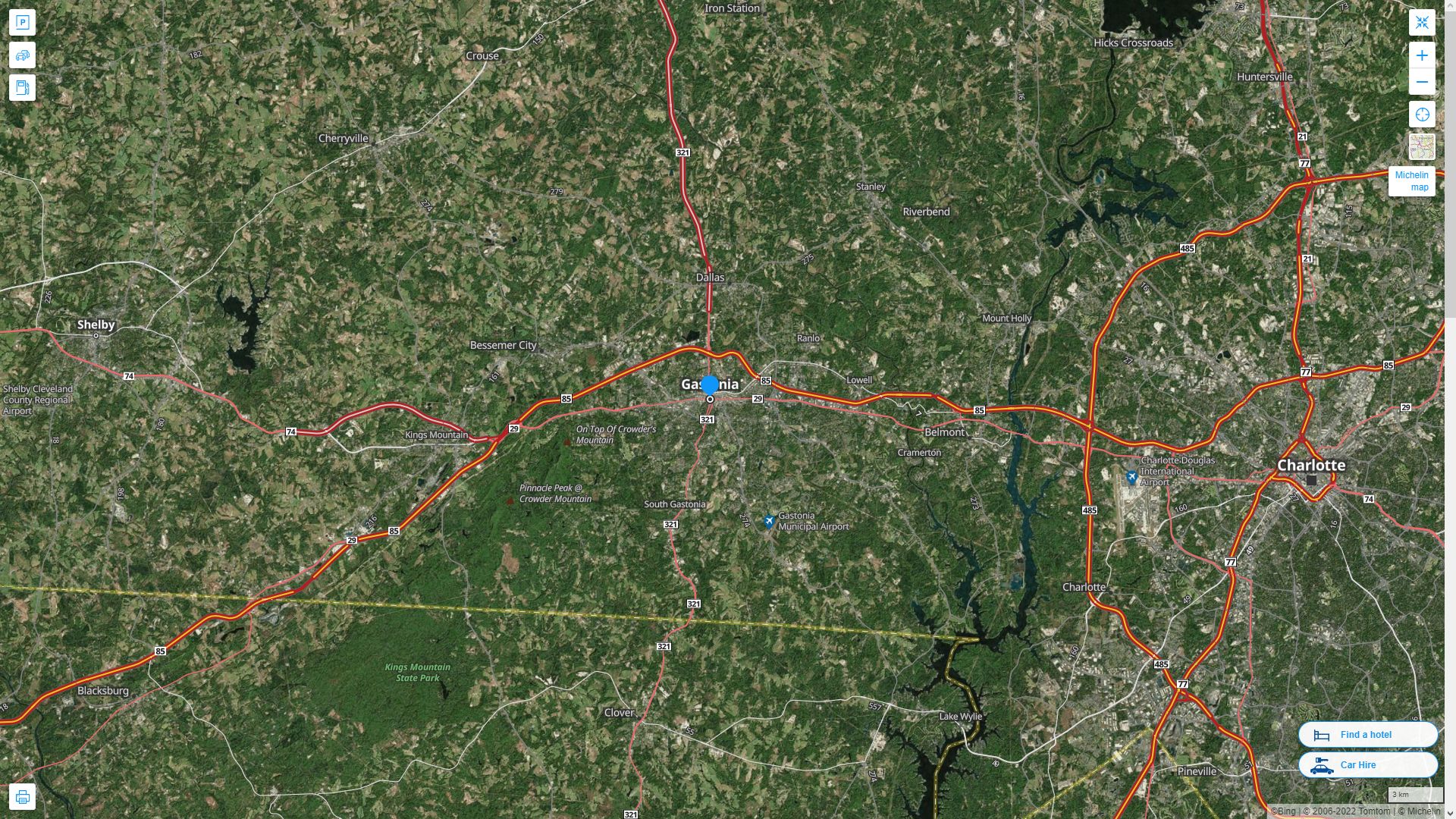 Gastonia North Carolina Map - United States