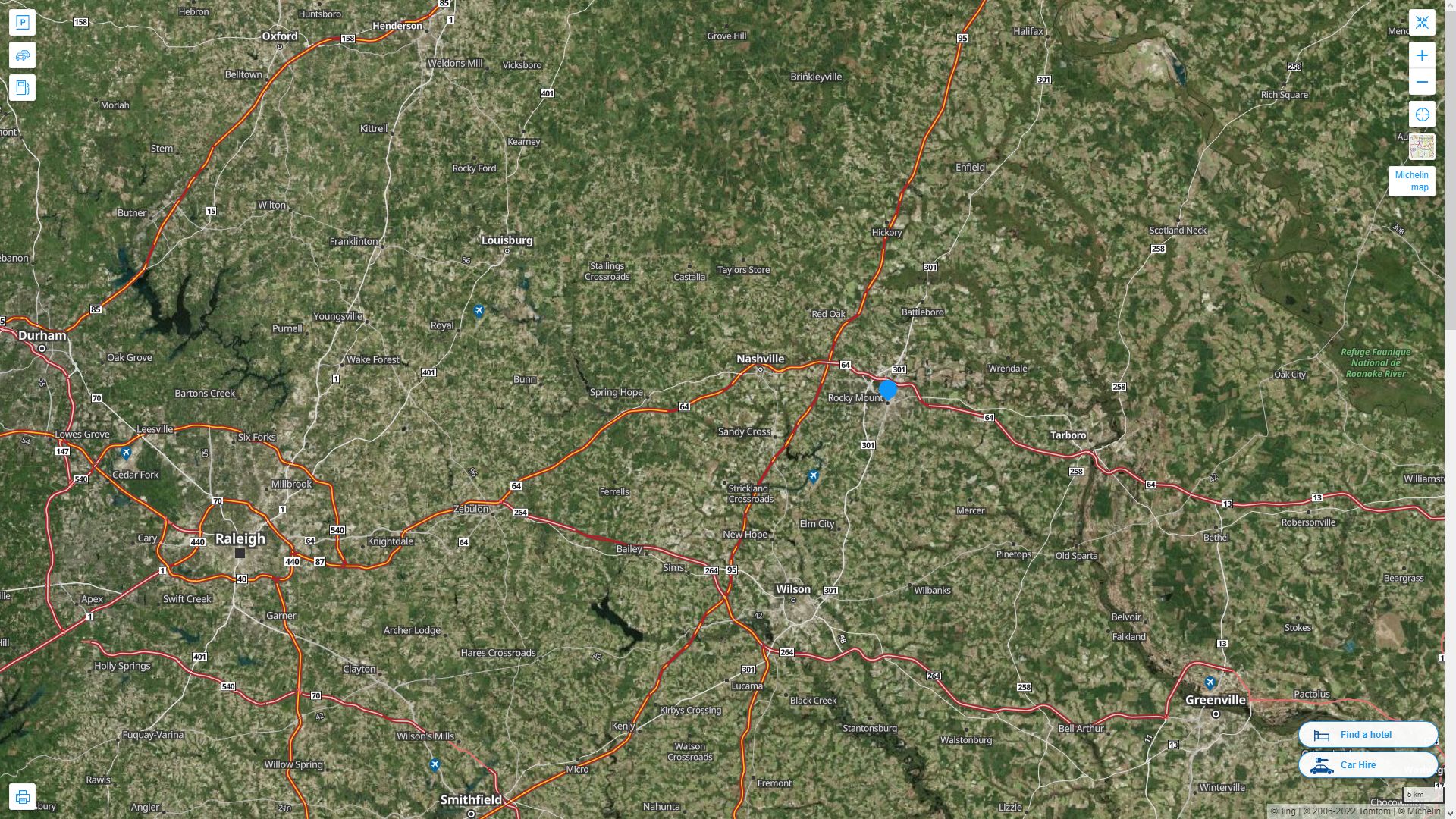 Rocky Mount North Carolina Map - United States