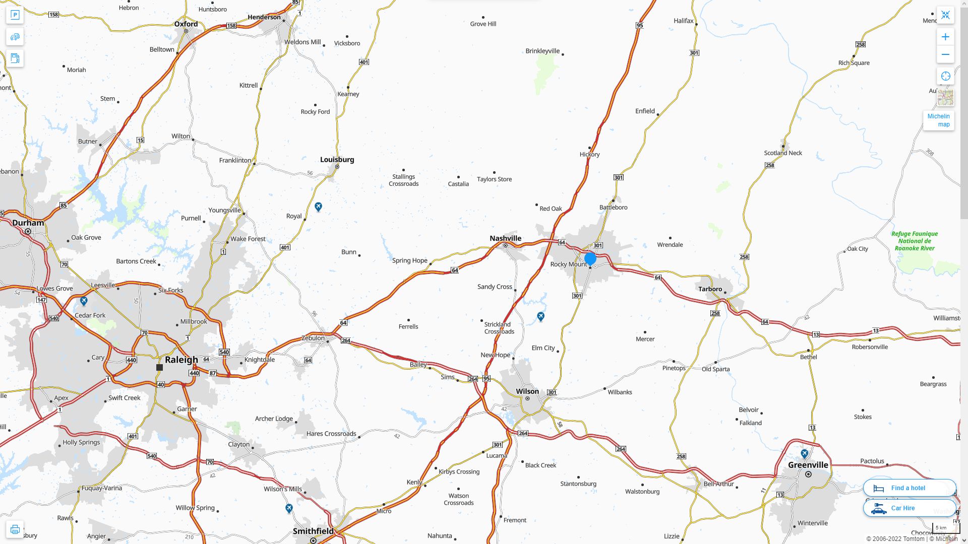 Rocky Mount North Carolina Map - United States