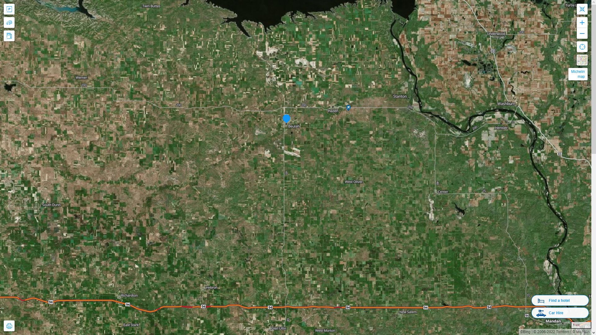 Beulah North Dakota Map - United States