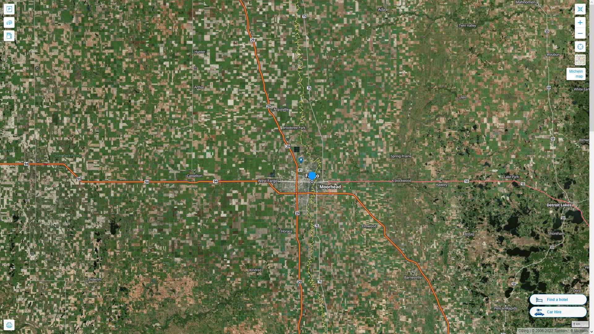 Fargo, North Dakota Map