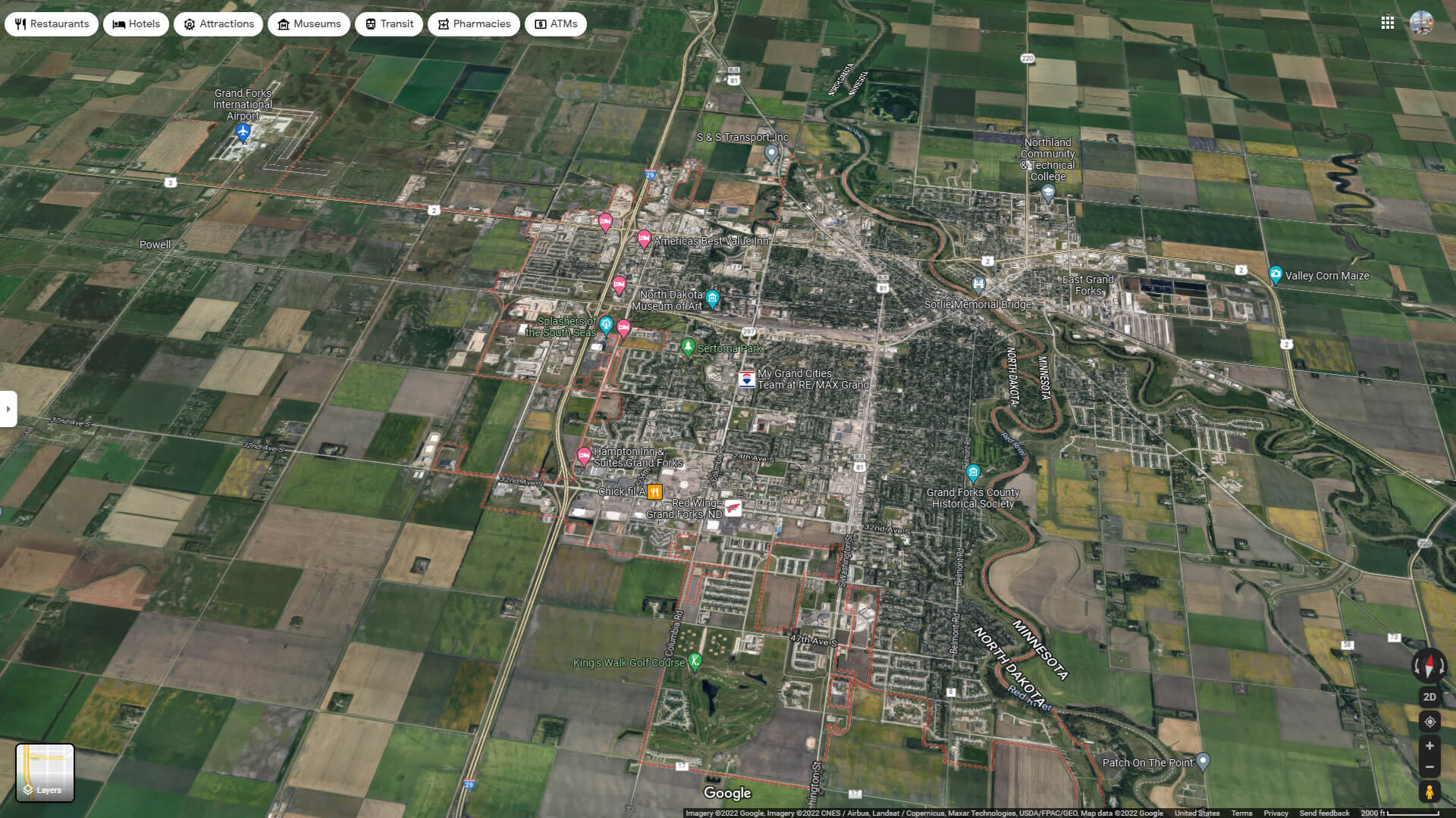 Grand Forks North Dakota Map - United States