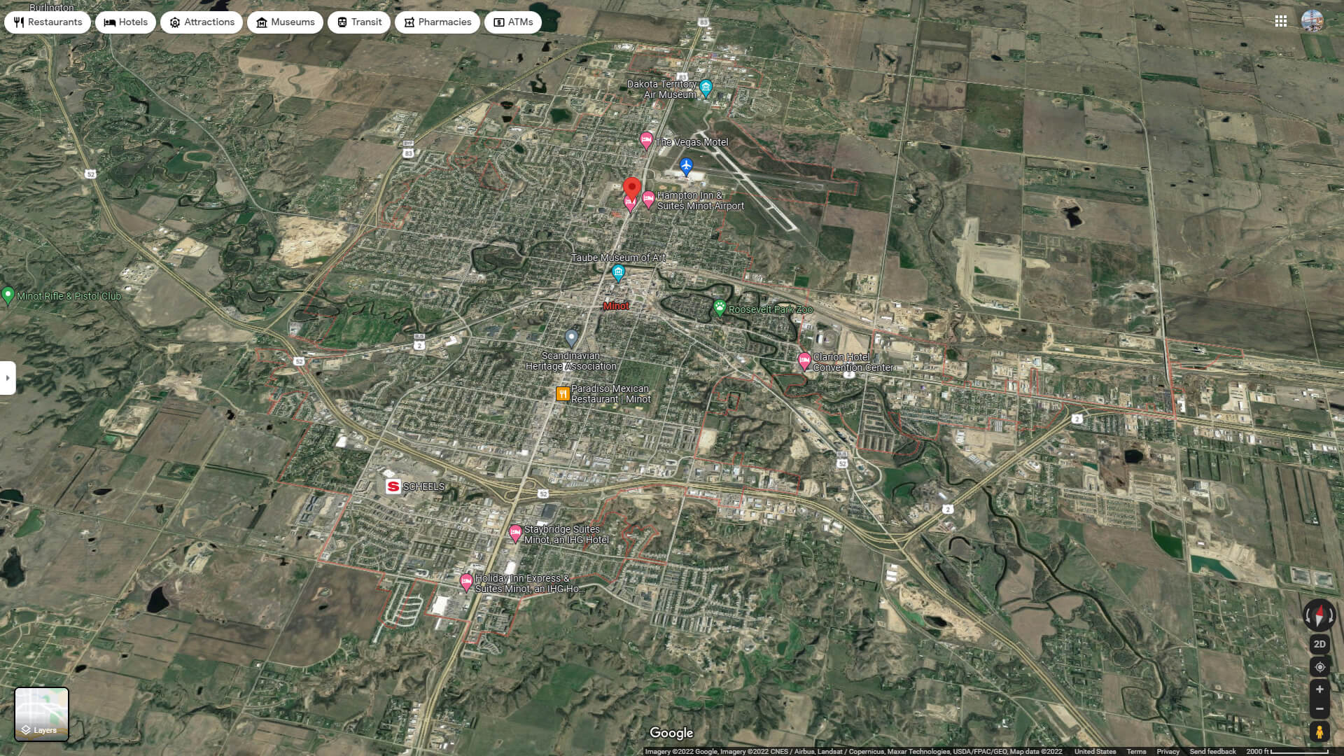 Minot North Dakota Map - United States