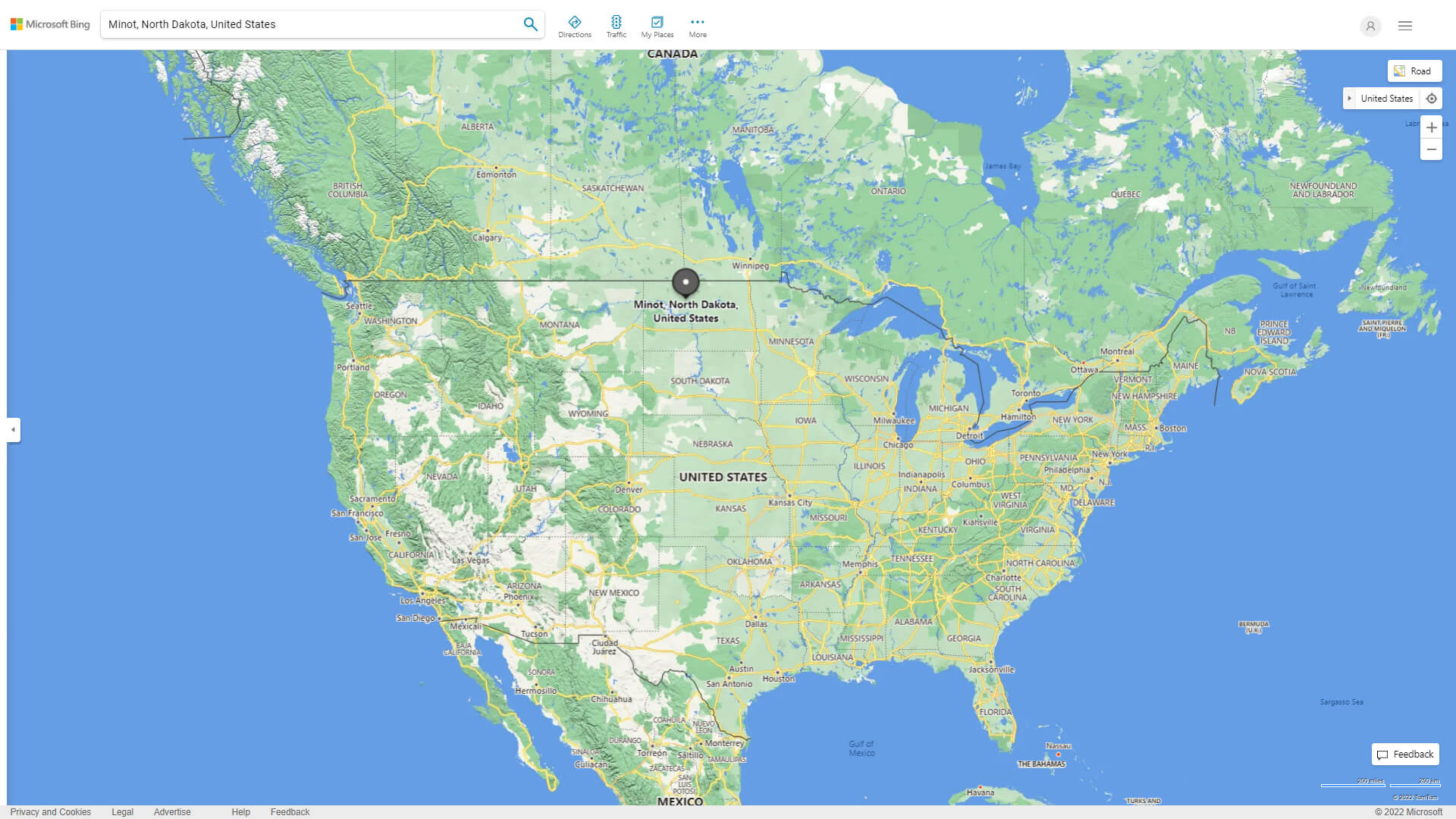 Minot North Dakota Map - United States