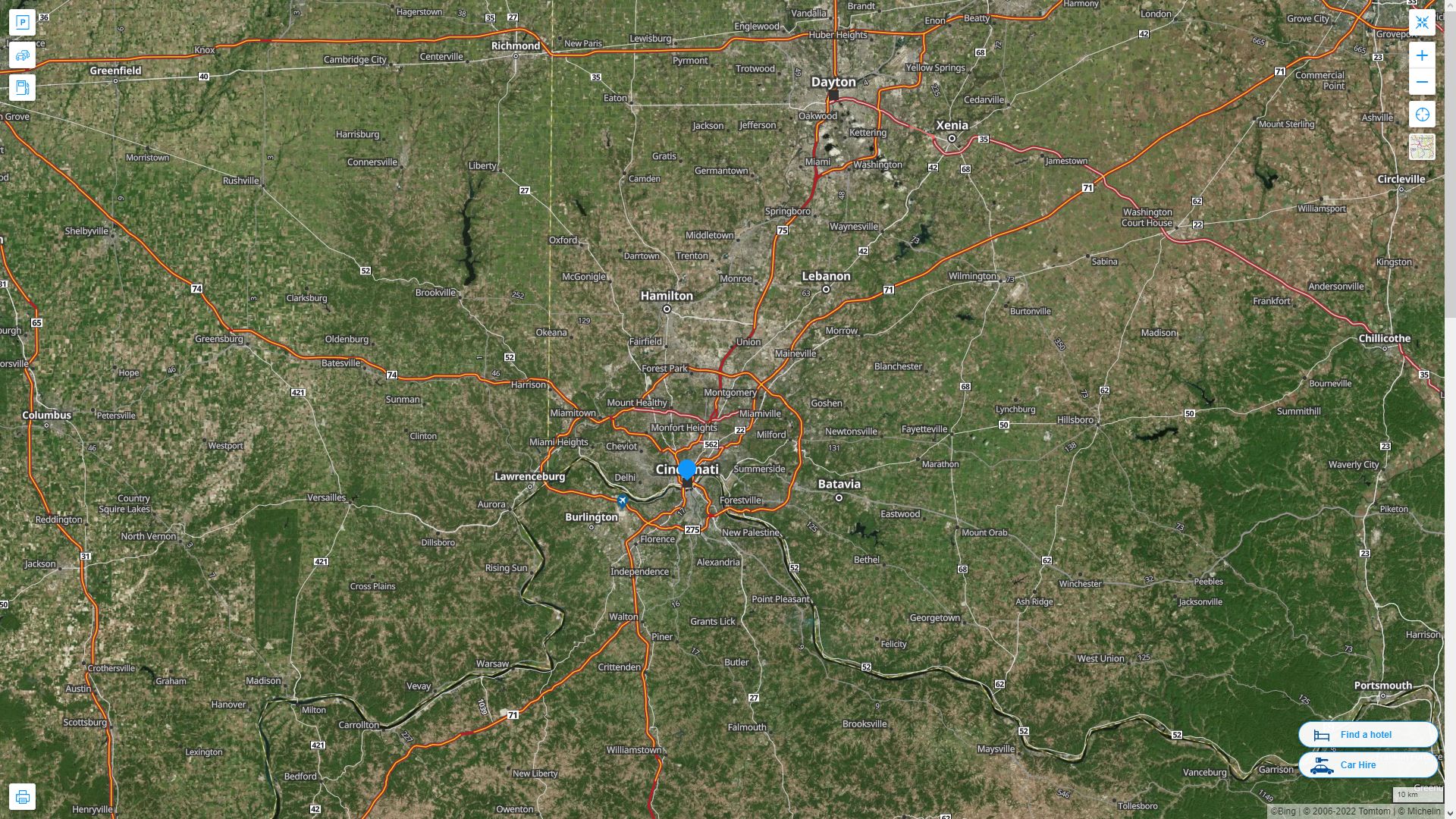 Cincinnati Ohio Map - United States