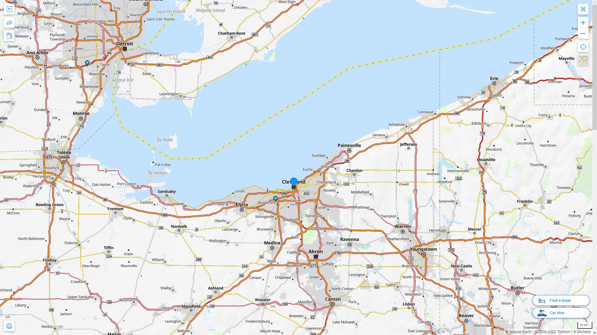 Cleveland Ohio Map - United States