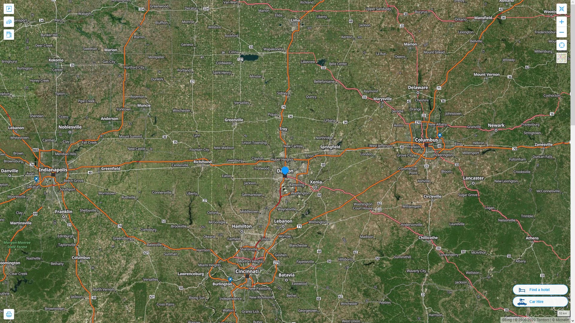 Dayton Ohio Map - United States