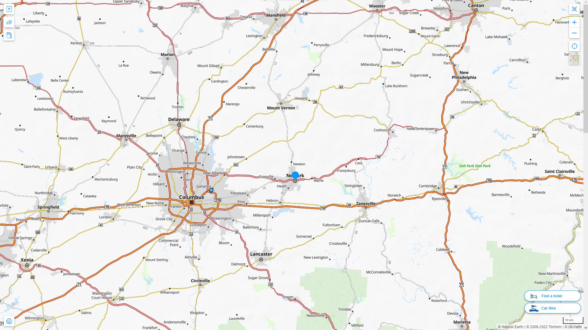 Newark Ohio Map - United States