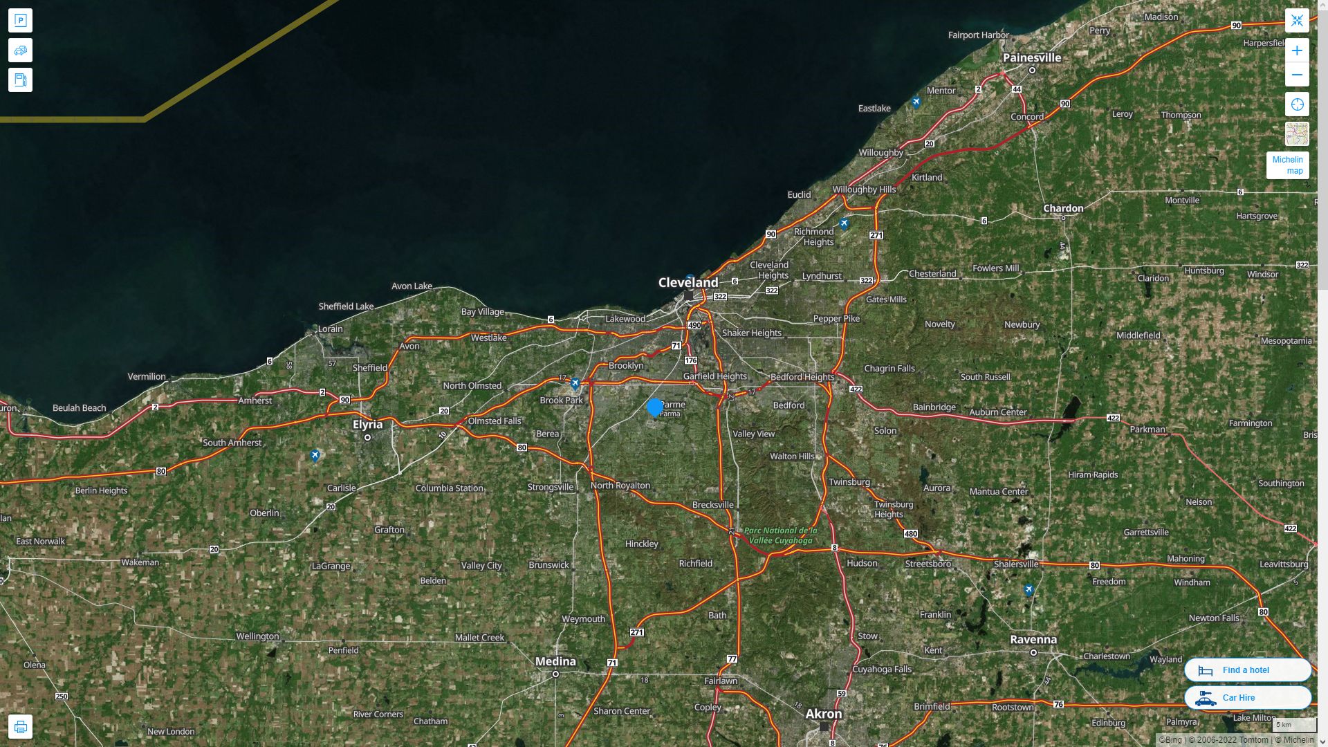 Parma Ohio Map and Parma Ohio Satellite Image