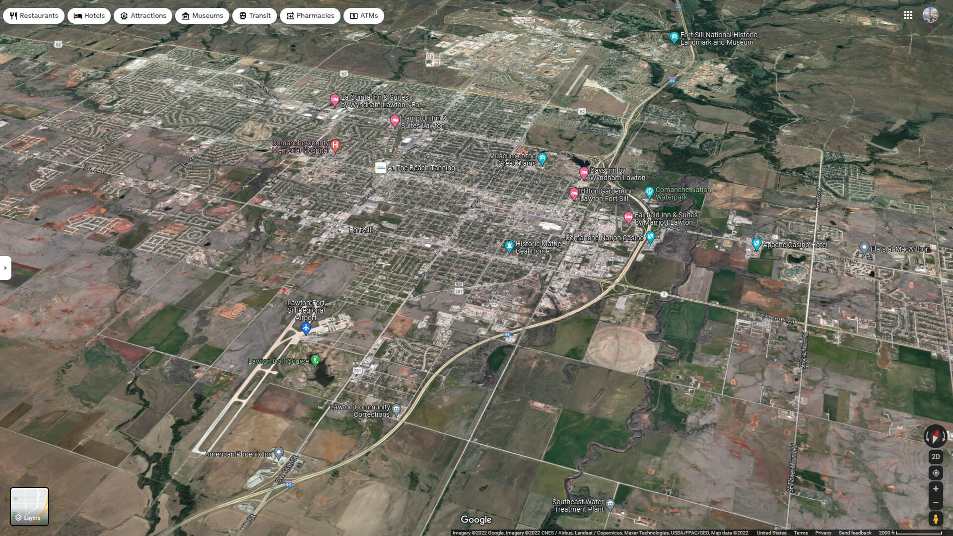 Lawton Oklahoma Map - United States