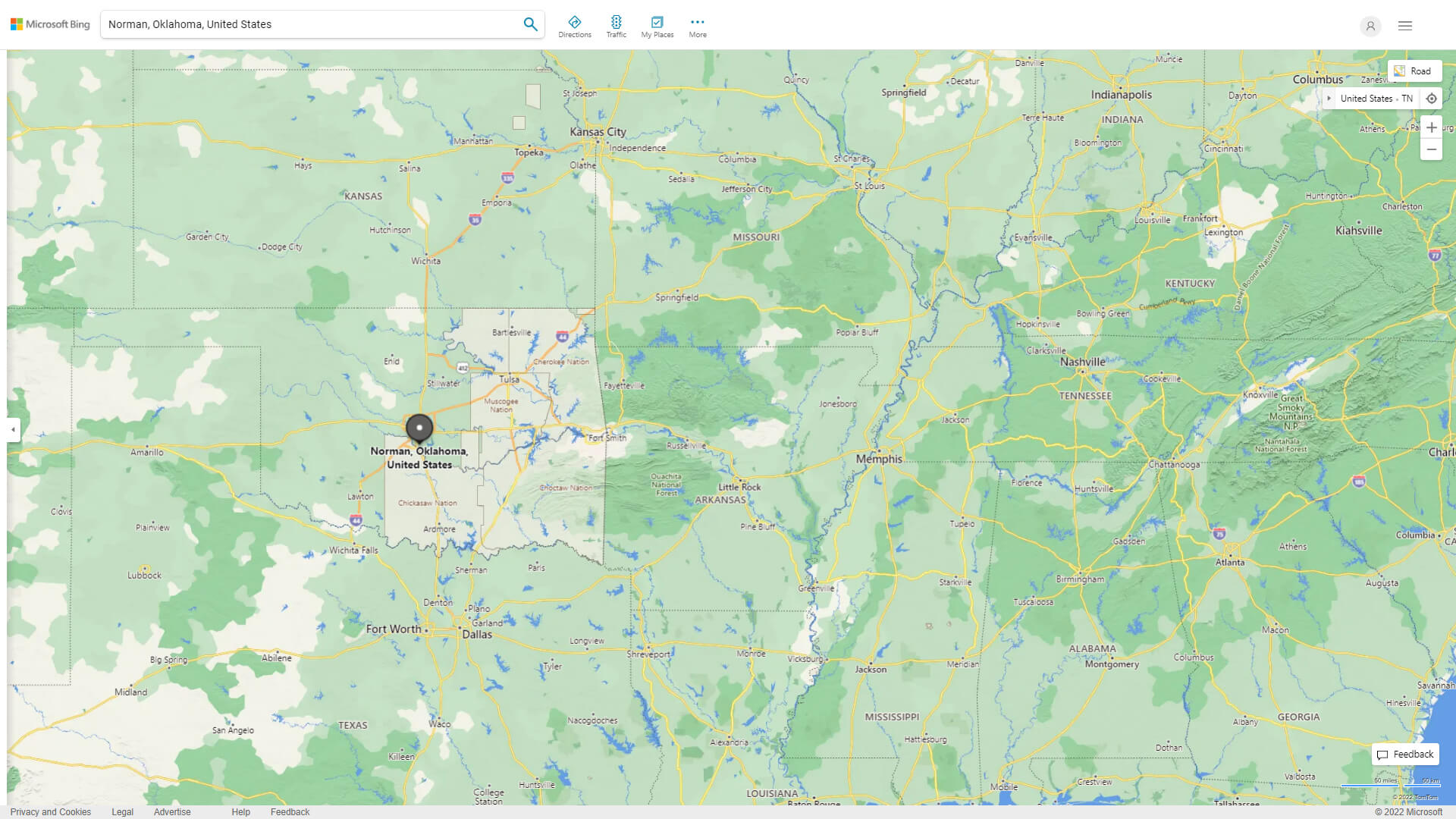 Norman Oklahoma Map - United States