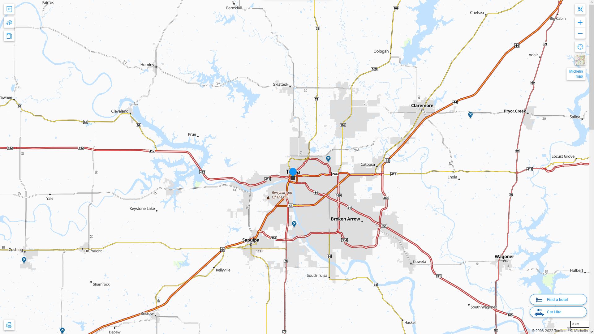 Tulsa, Oklahoma Map