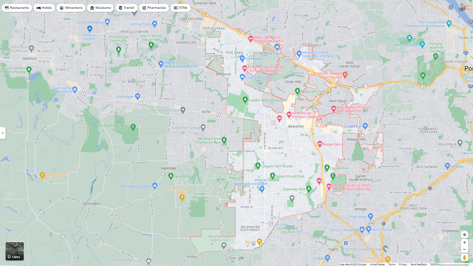 Beaverton Oregon Map - United States