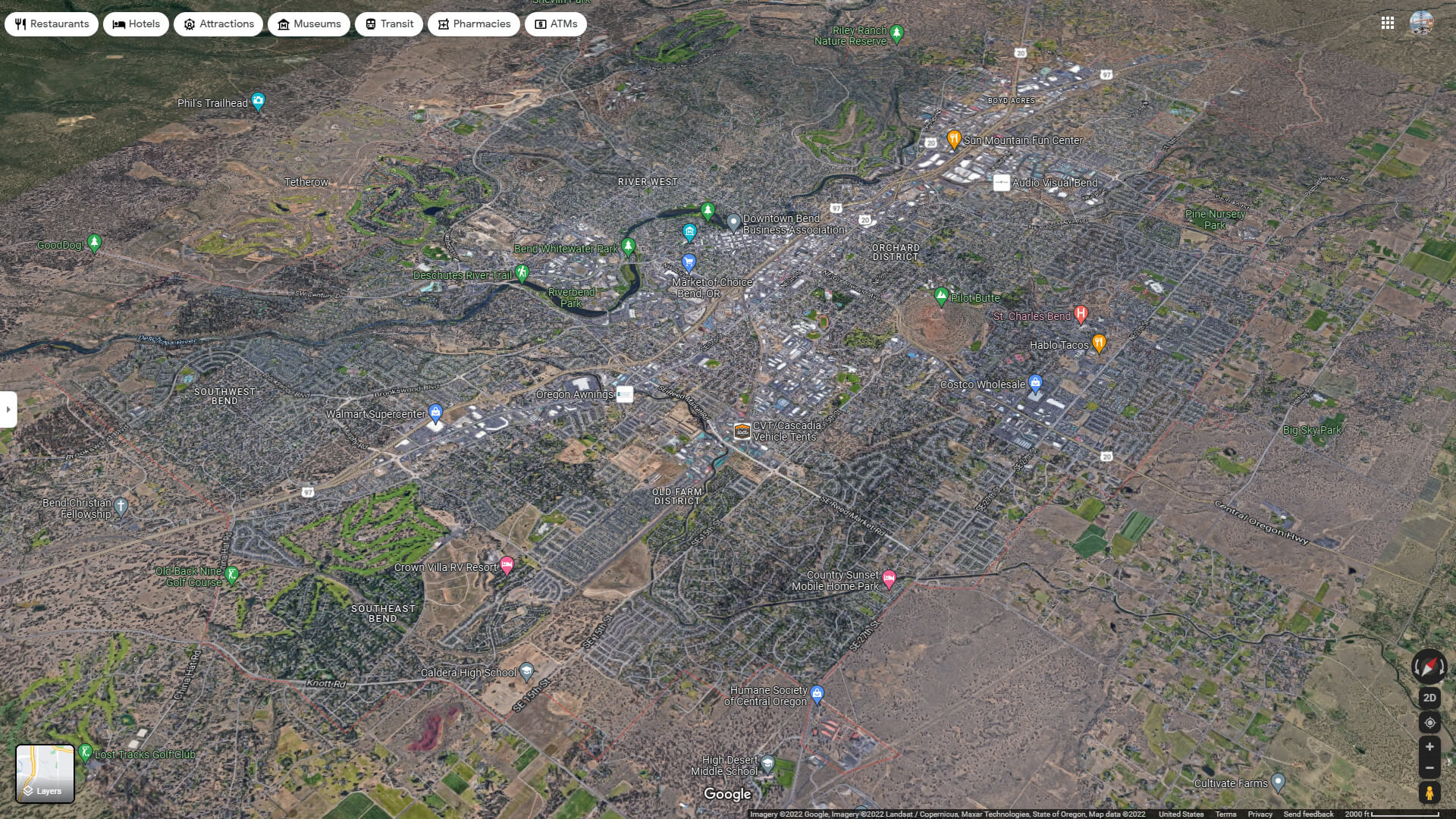 Bend Oregon Map - United States