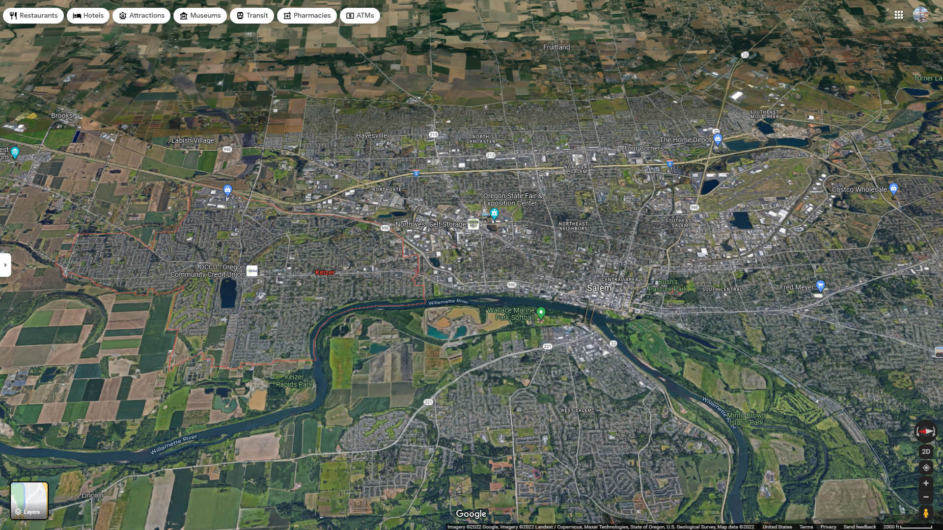 Keizer, Oregon Map