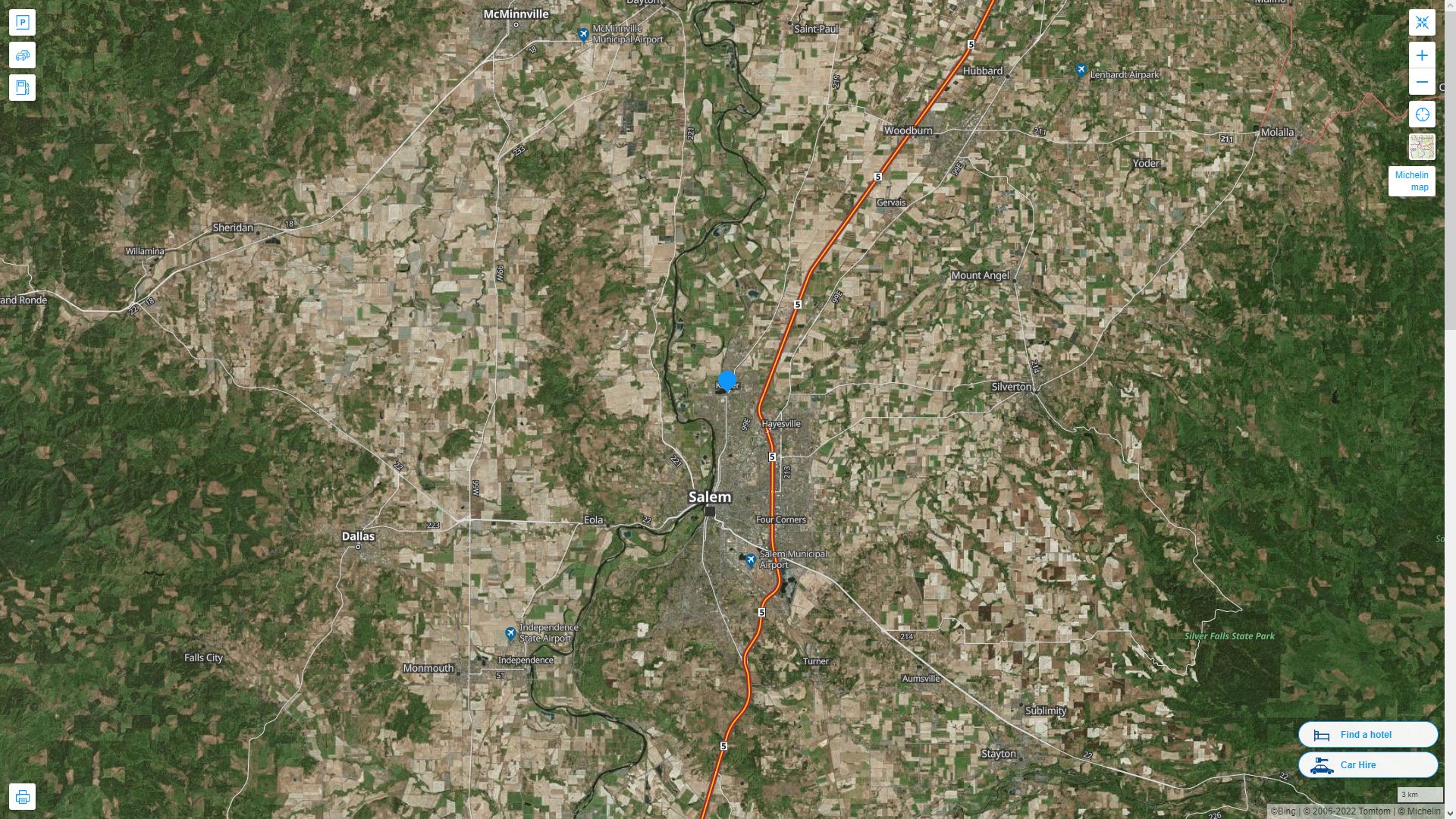 Keizer, Oregon Map