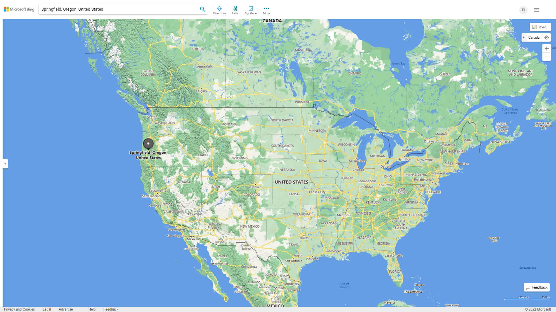 Springfield Oregon Map - United States