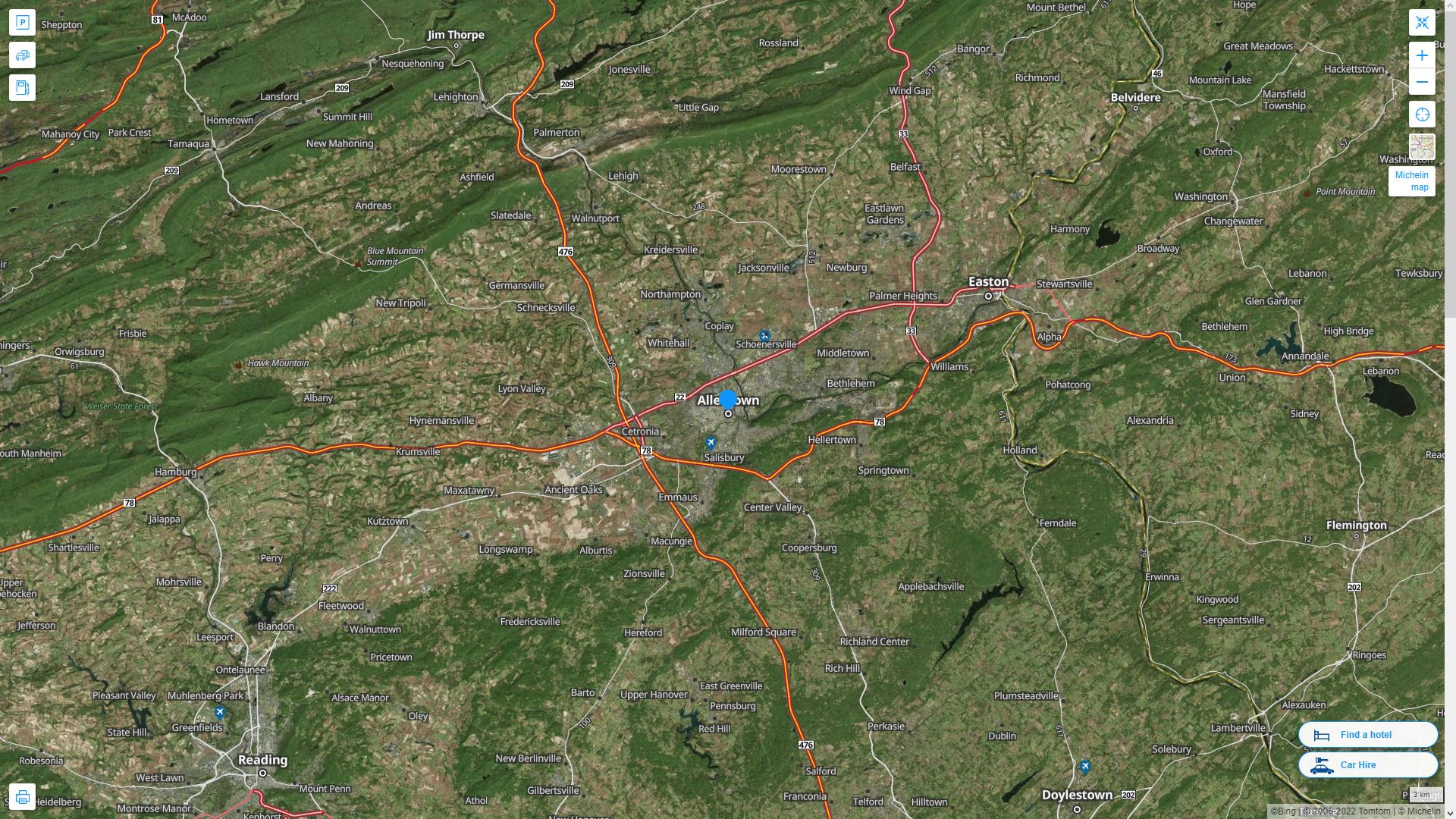 Allentown, Pennsylvania Map