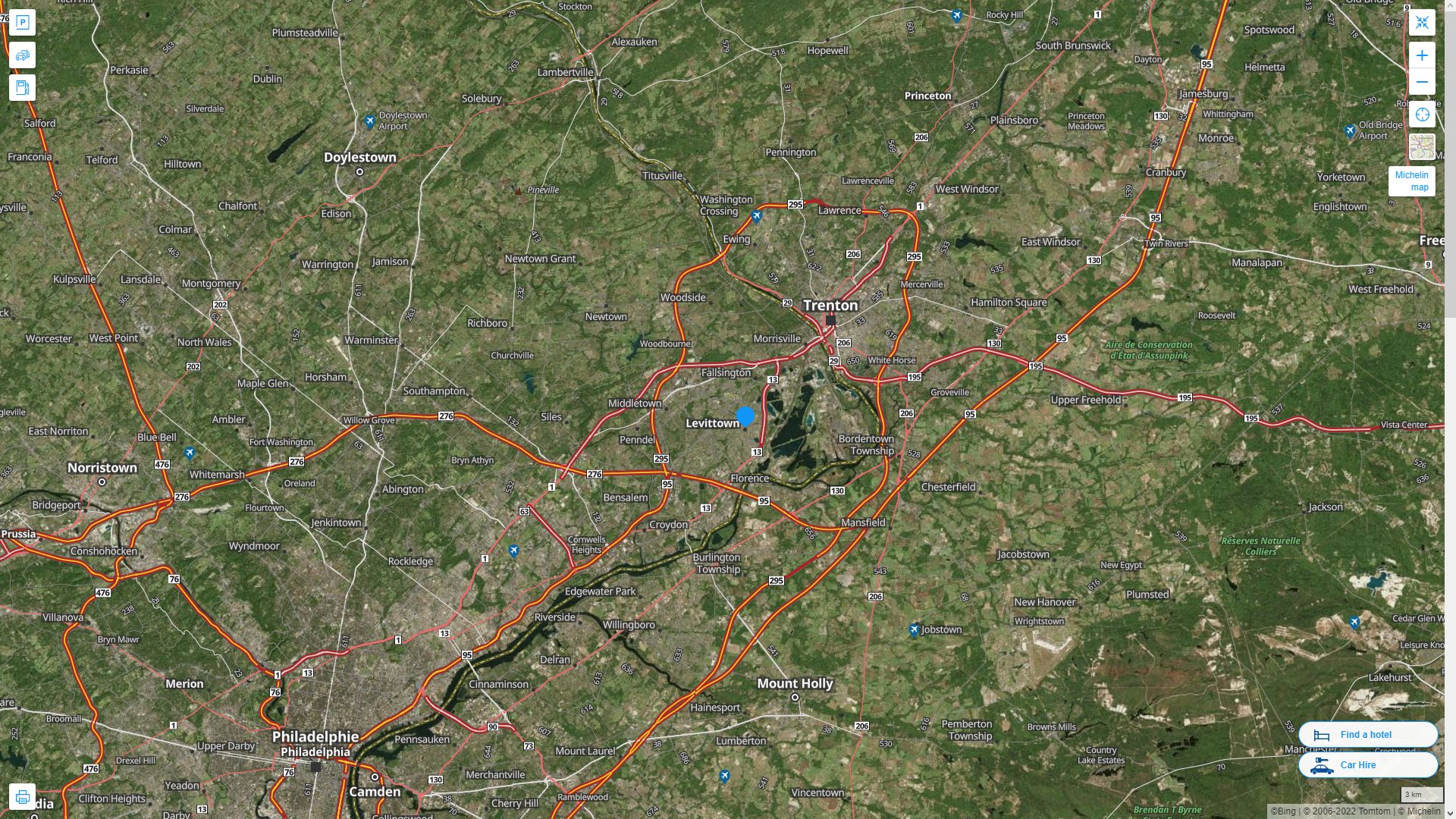 Levittown Pennsylvania Map and Levittown Pennsylvania Satellite Image