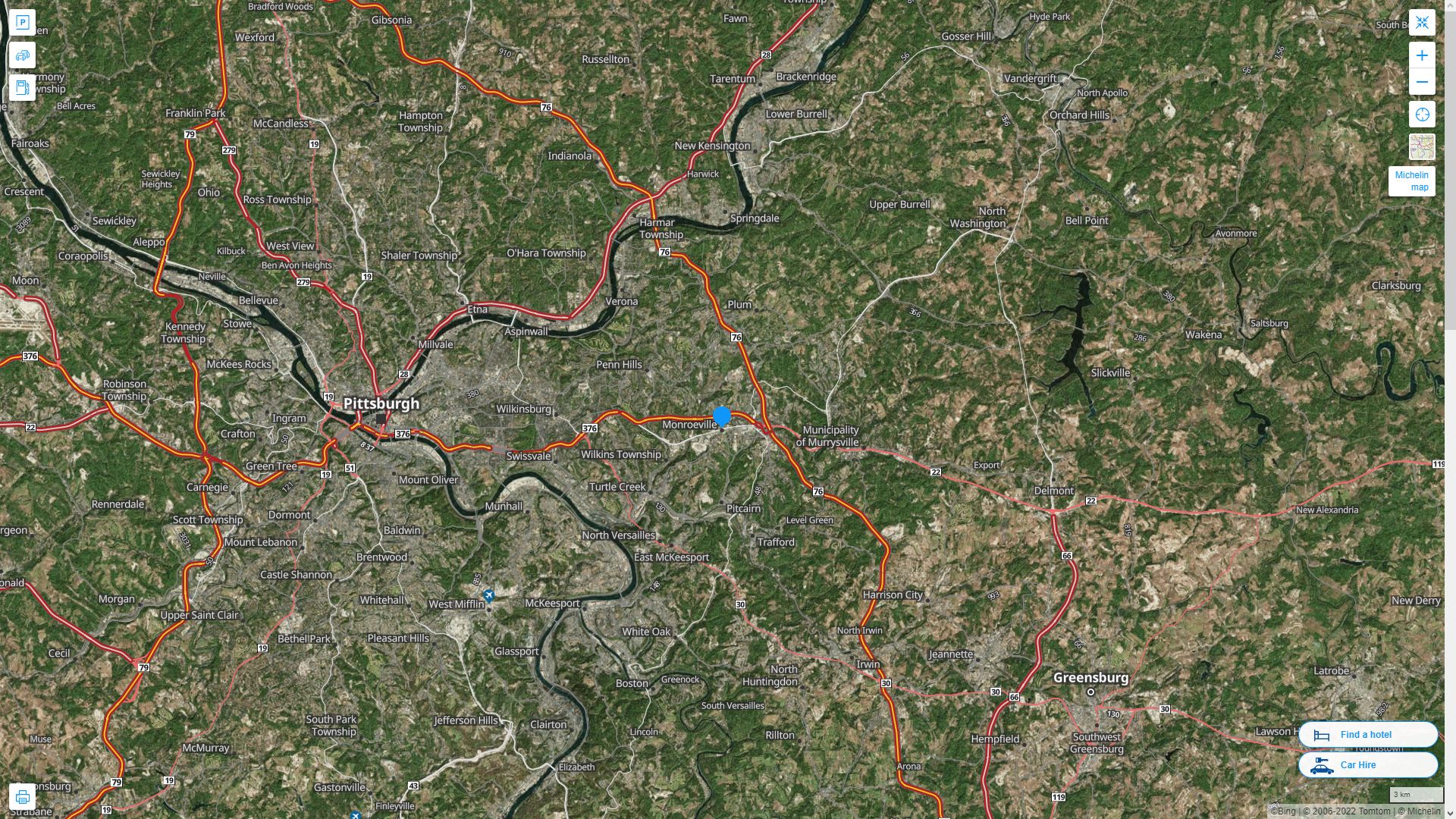 Monroeville Pennsylvania Map - United States