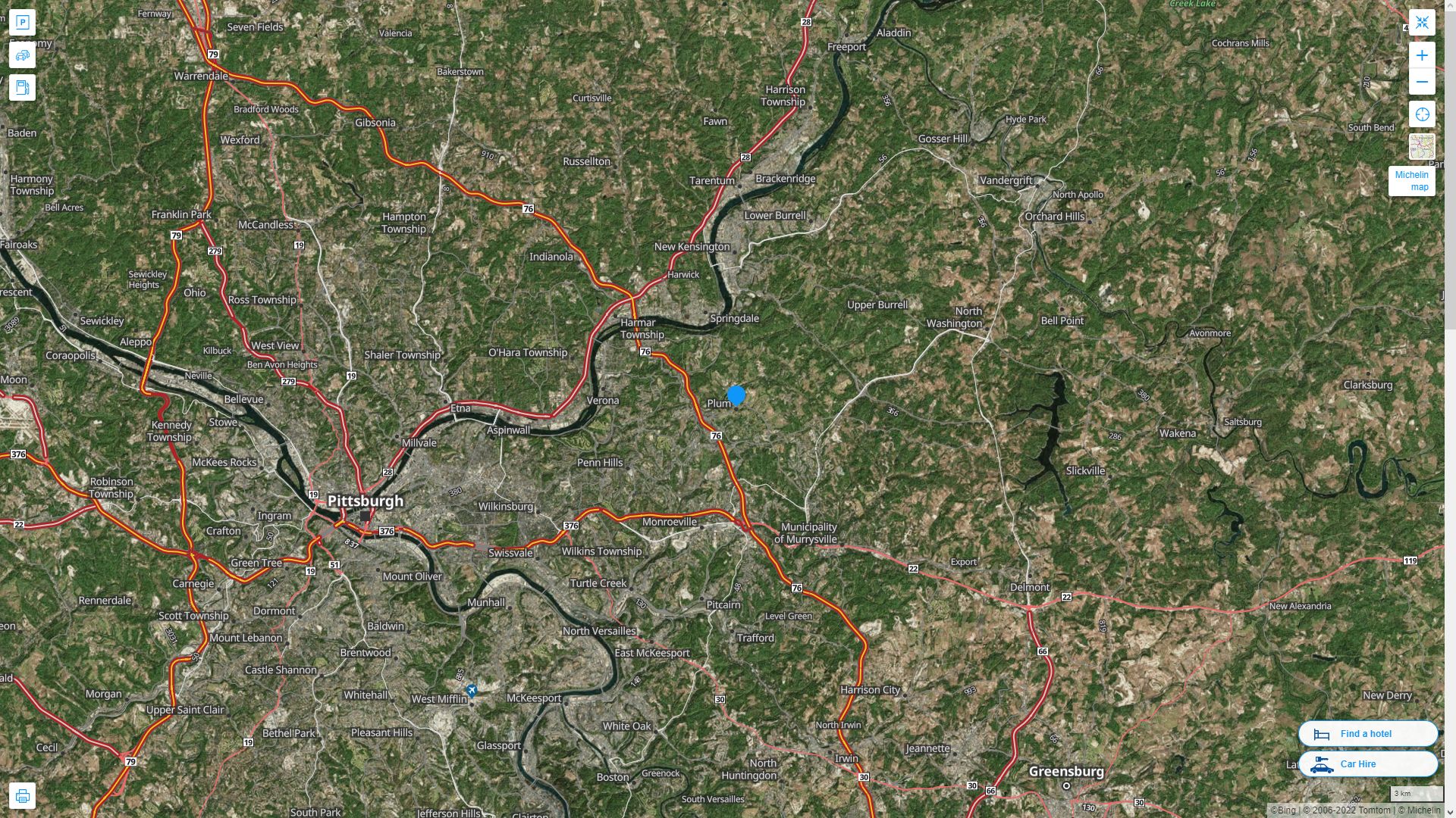 Plum Pennsylvania Map - United States