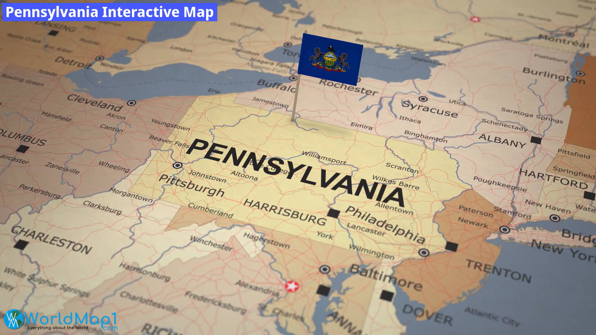 Pennsylvania Free Printable Map