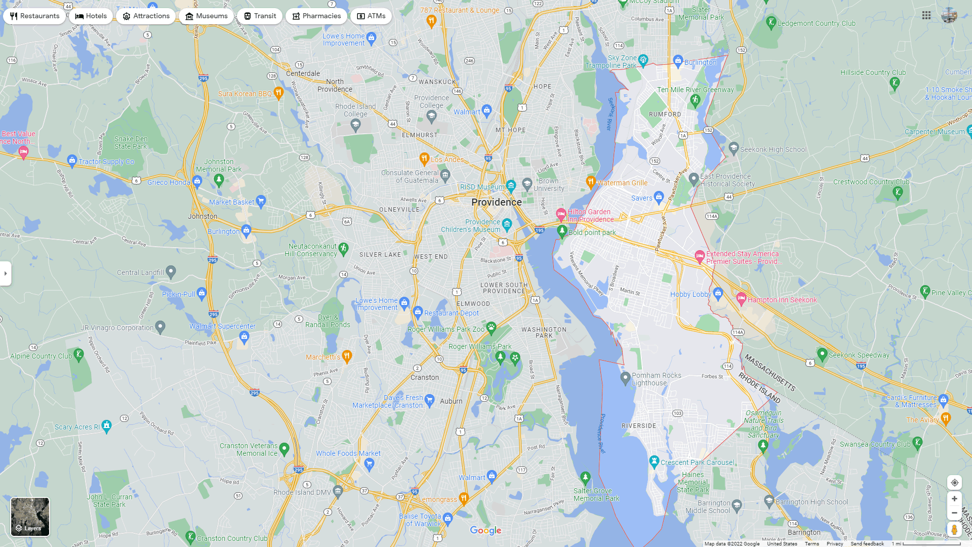 East Providence, Rhode Island Map
