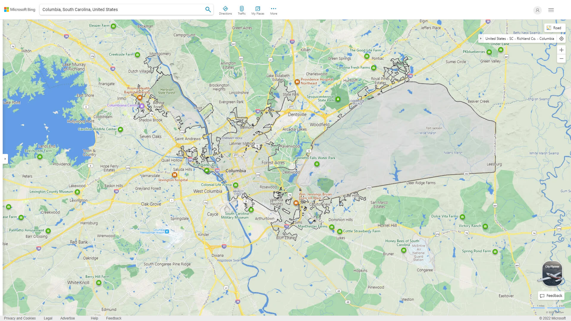 Columbia South Carolina Map - United States