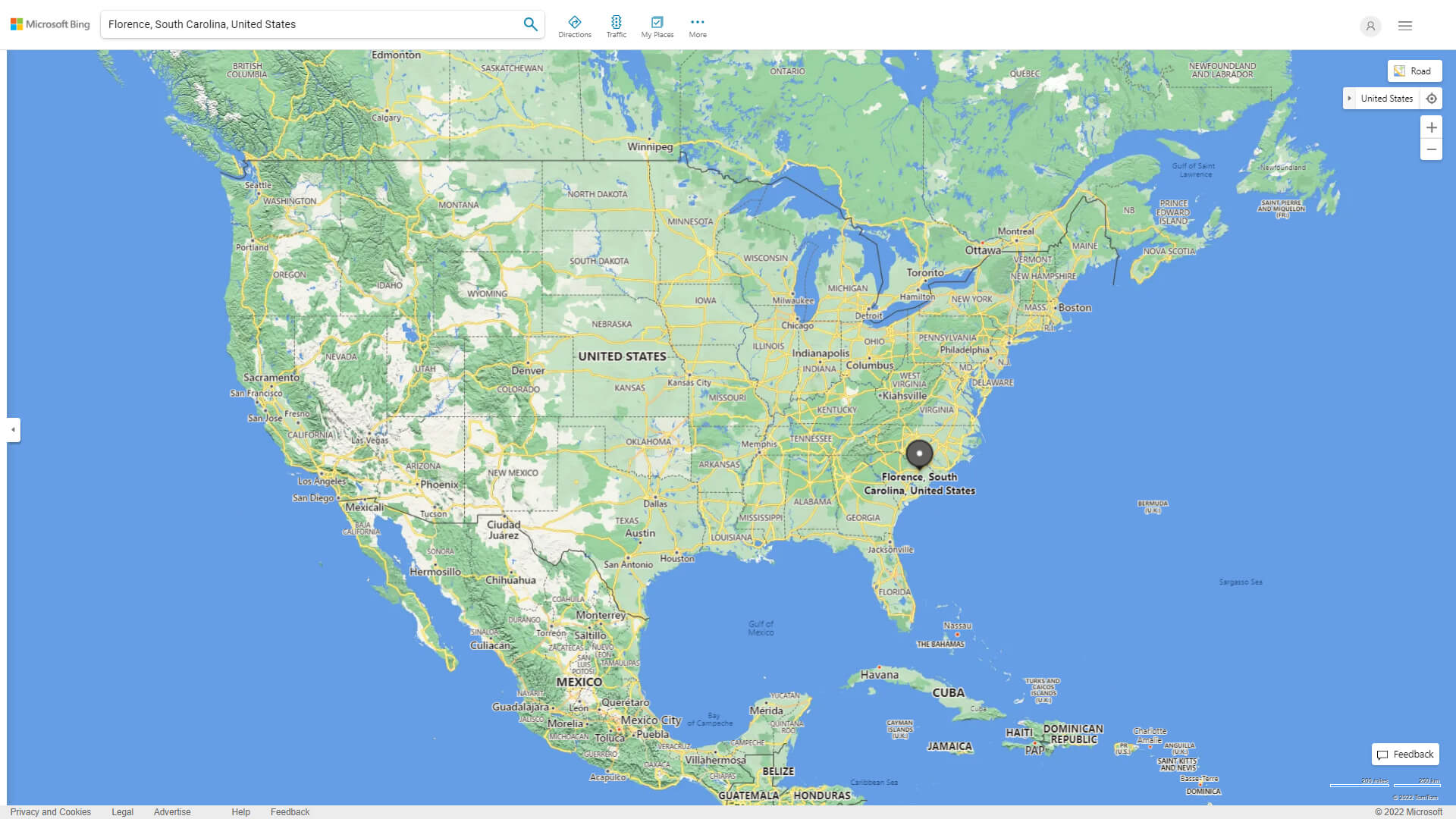 Florence, South Carolina Map