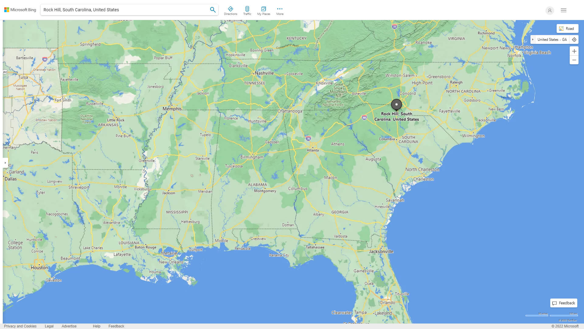 Rock Hill South Carolina Map - United States