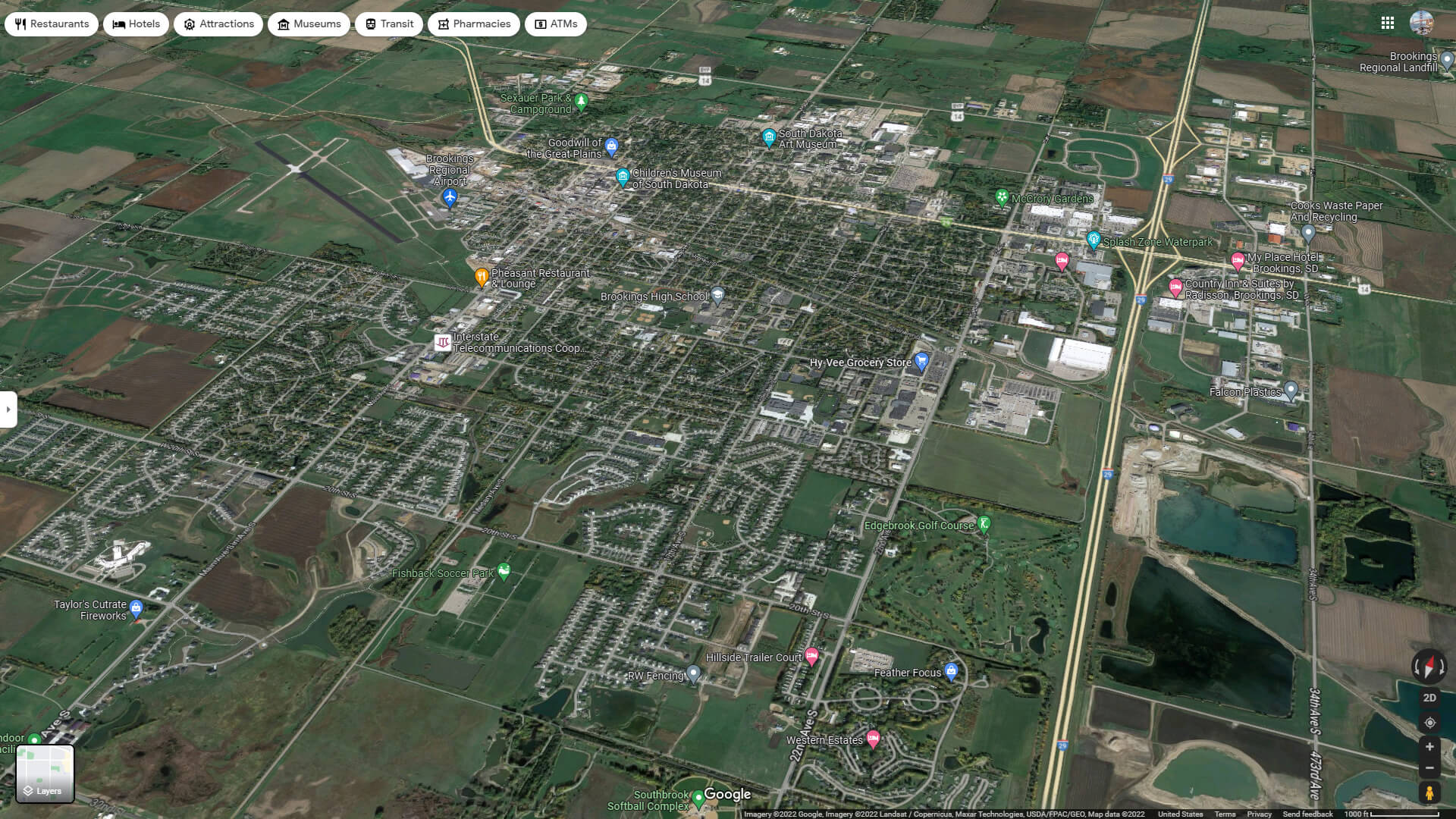 Brookings, South Dakota Map