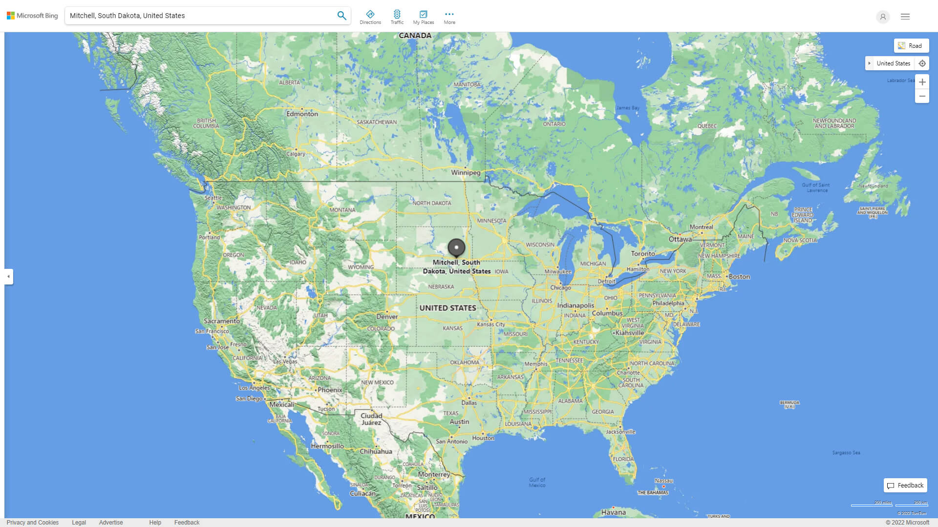Mitchell South Dakota Map - United States