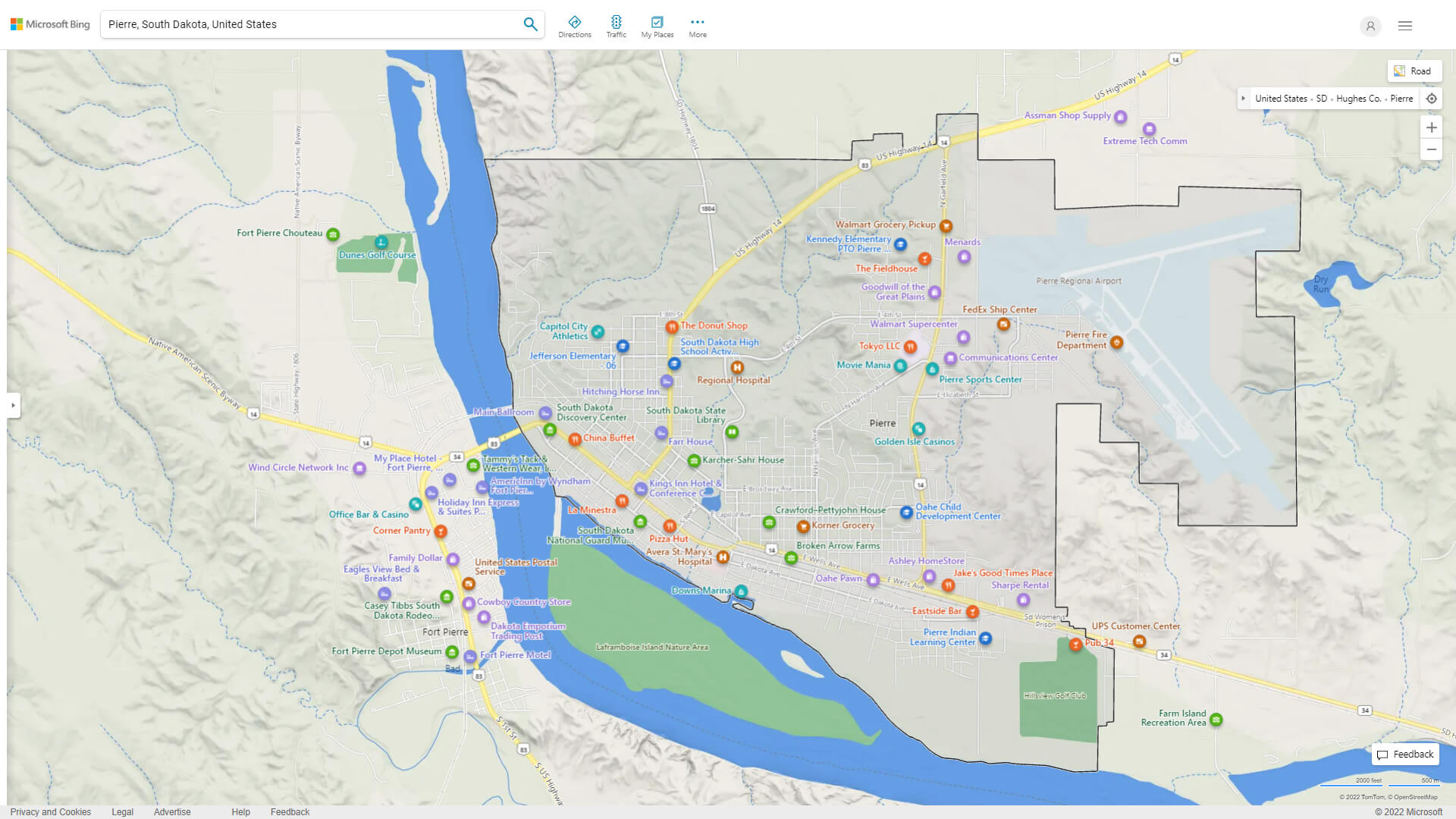 Pierre South Dakota Map - United States