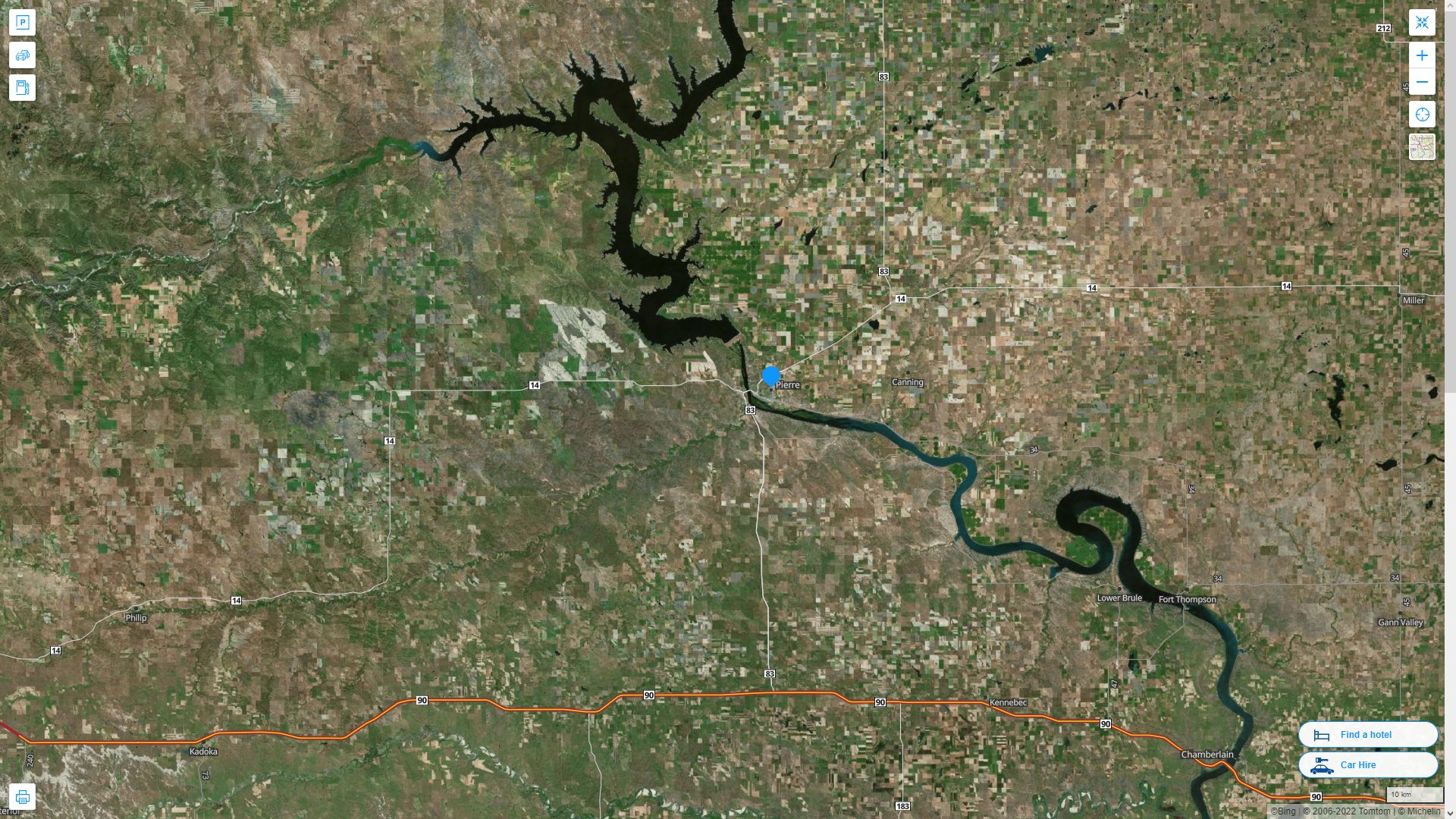 Pierre South Dakota Map - United States