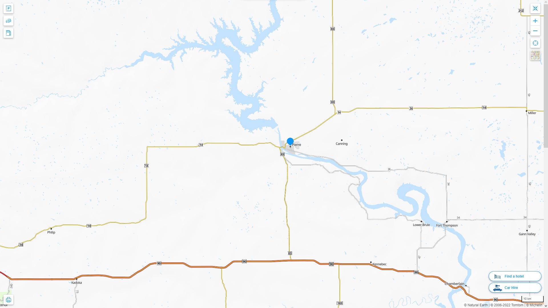 Pierre South Dakota Map - United States