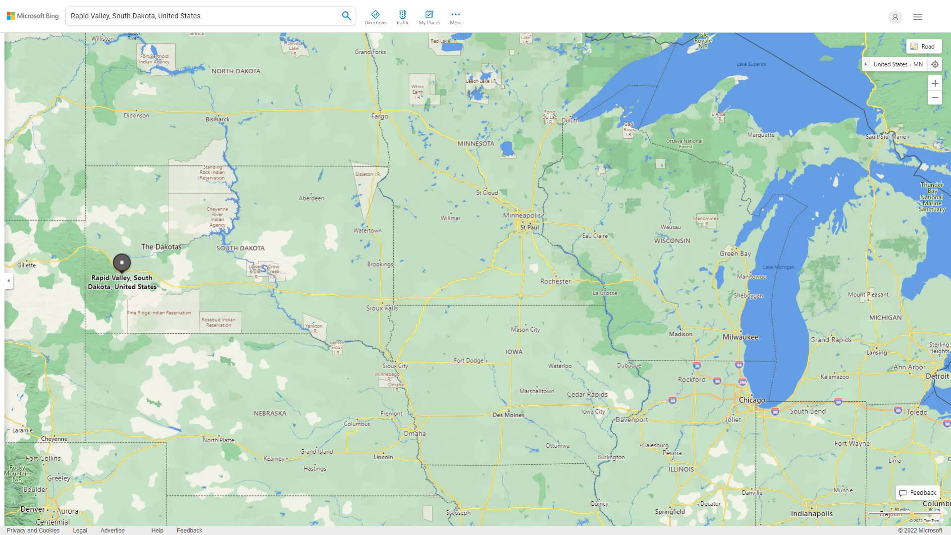 Rapid Valley, South Dakota Map