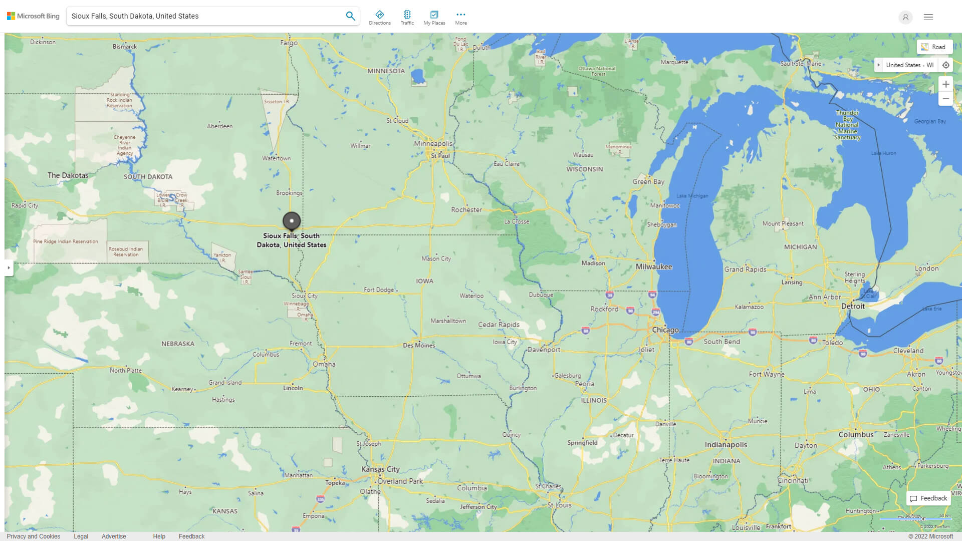 Sioux Falls South Dakota Map and Sioux Falls South Dakota Satellite Image