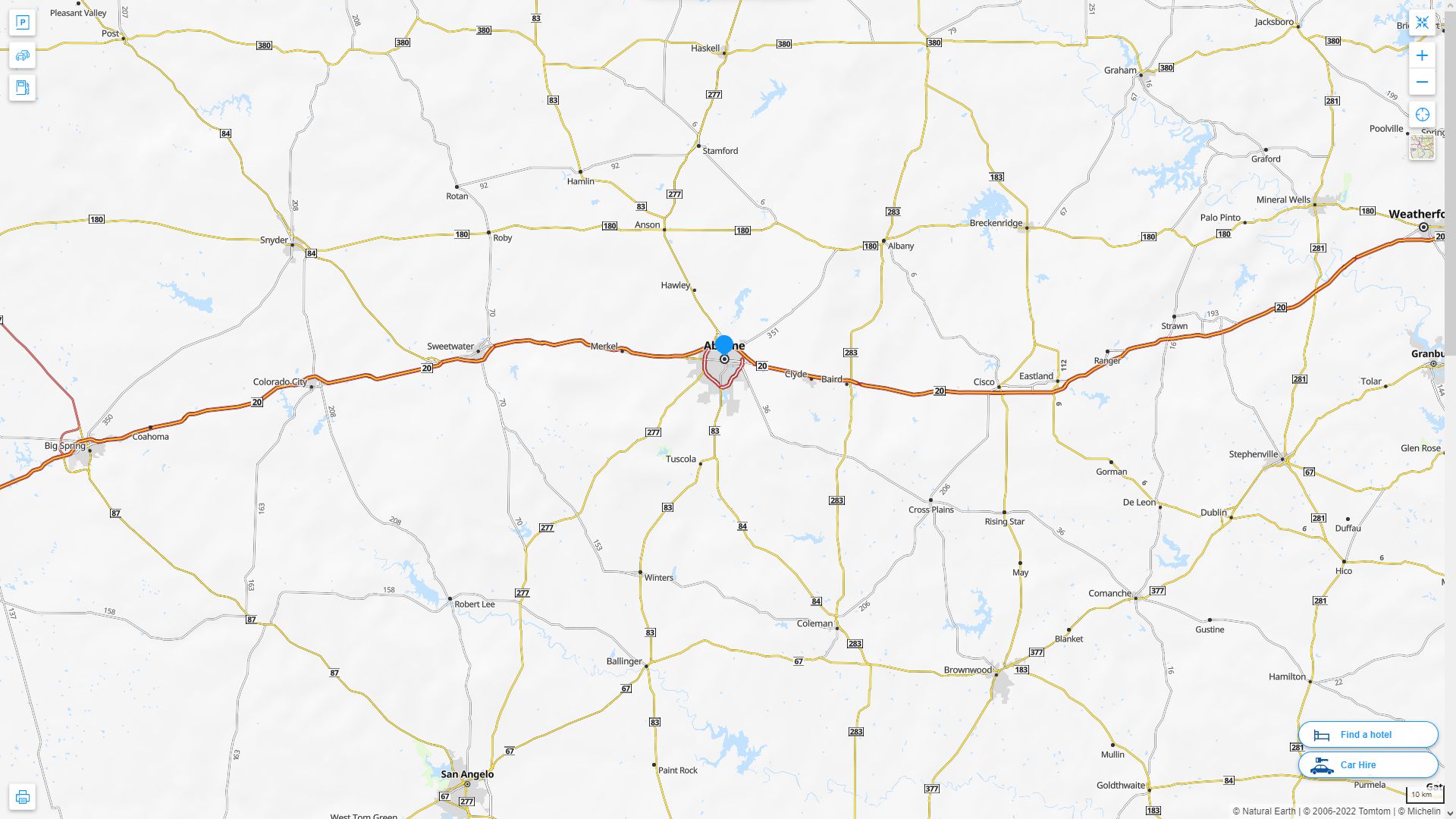 Abilene, Texas Map