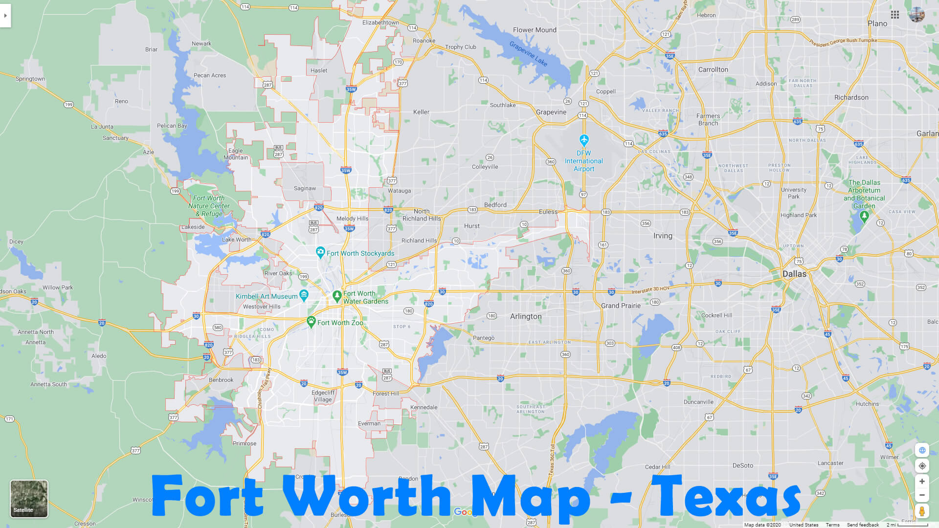 Fort Worth Texas Map - United States
